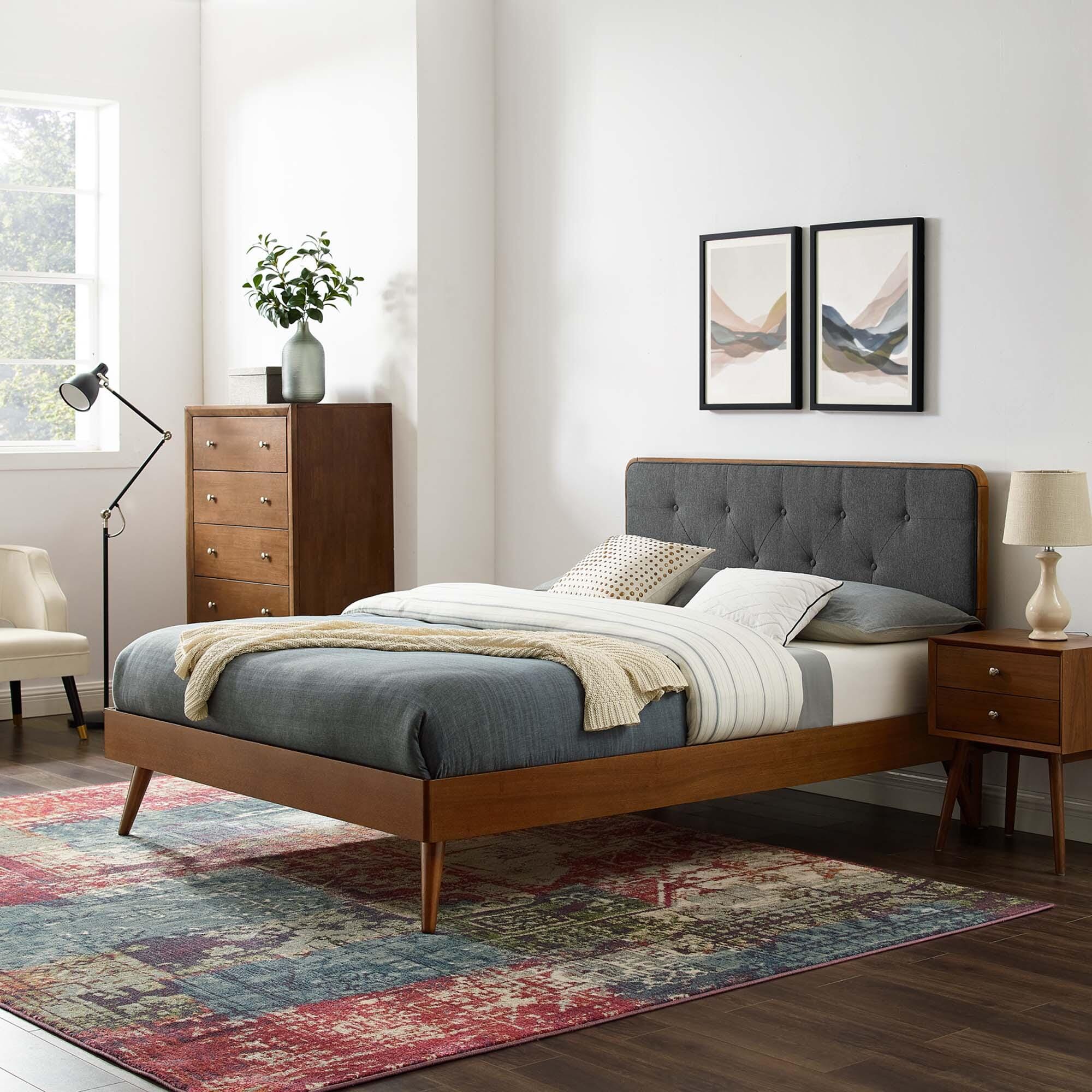 Click here for Modway Bridgette King Platform Bed With Splayed Le... prices