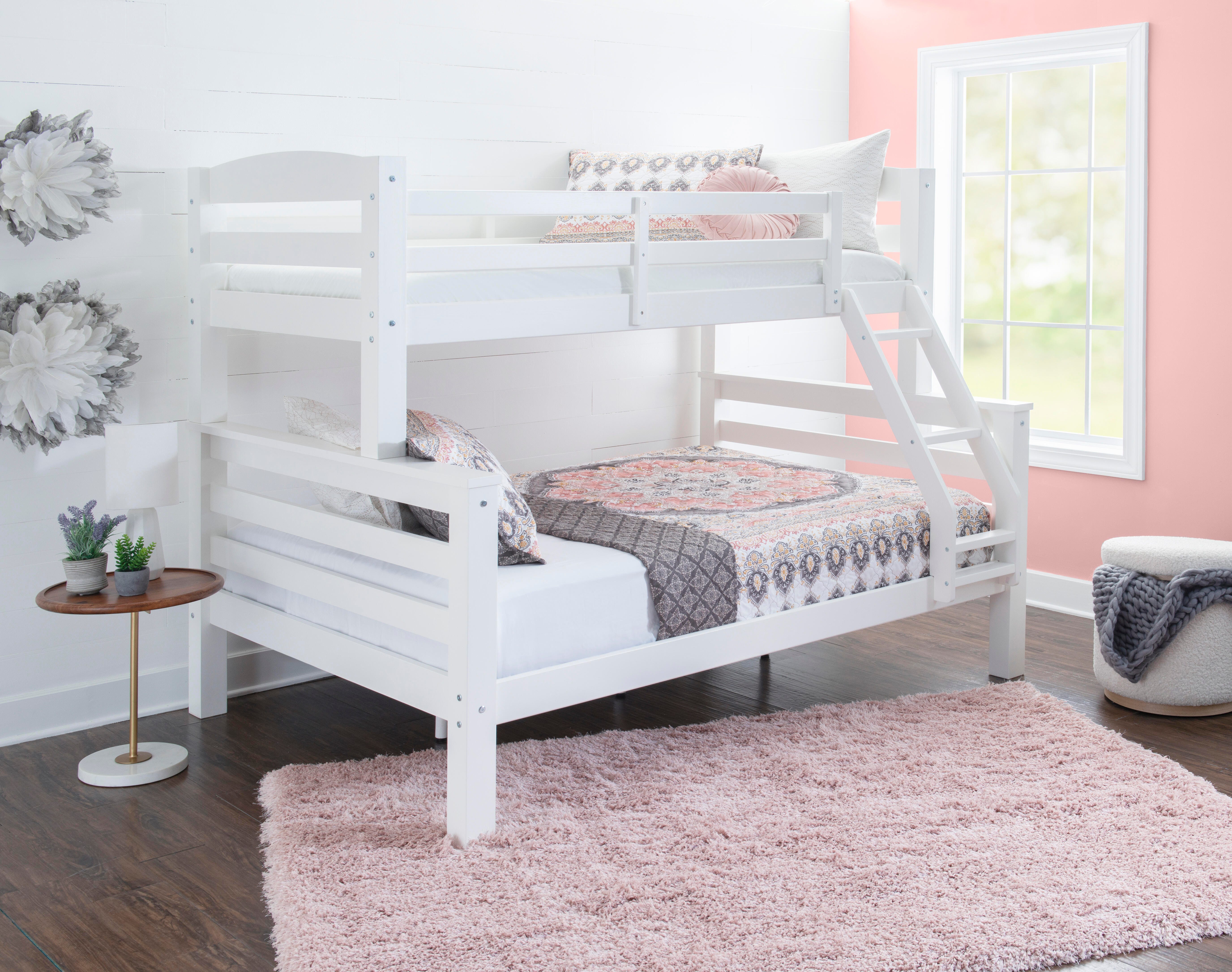 Click here for Linon Cale Twin Over Full Bunk Bed  White prices