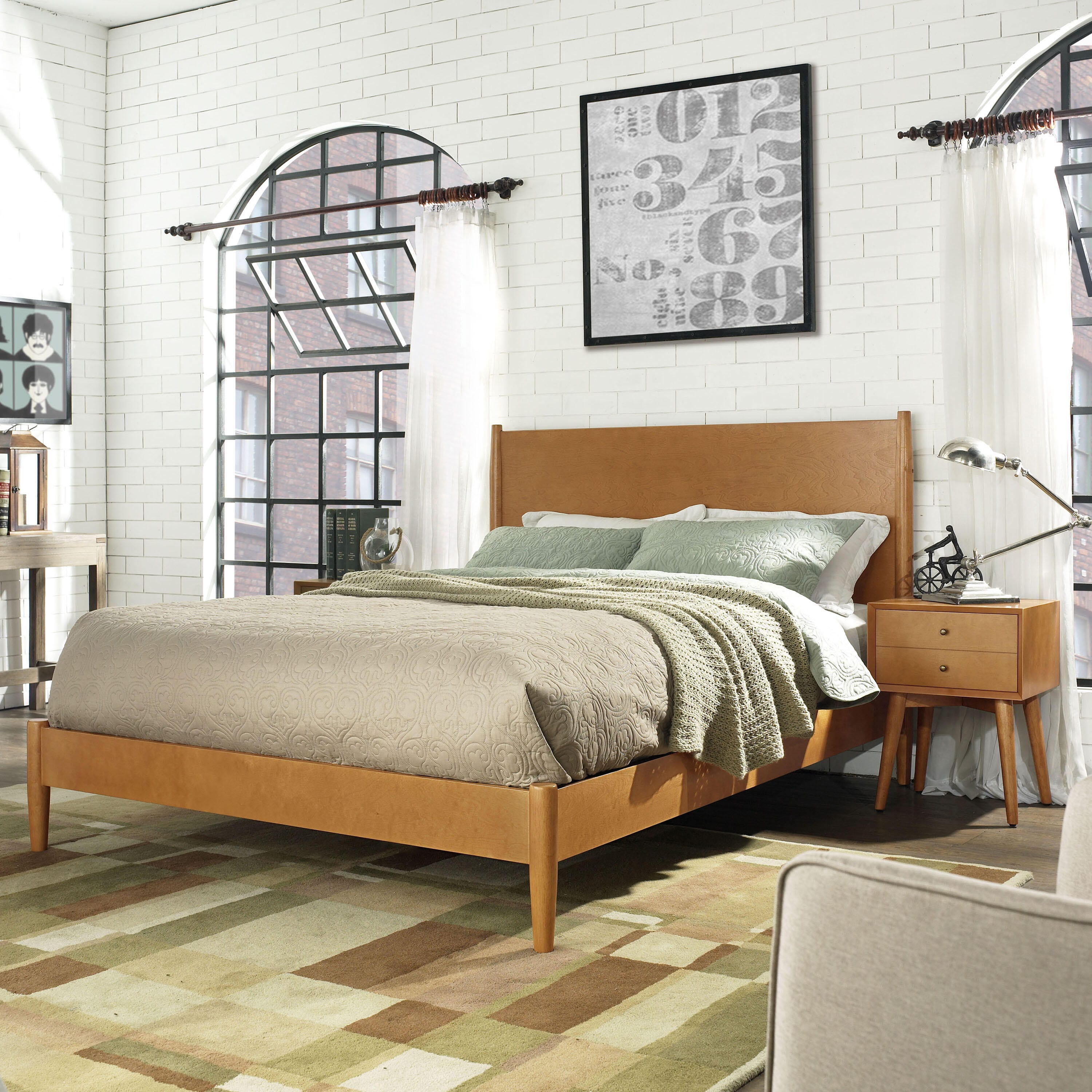 Click here for Crosley Furniture Landon Queen Platform Bed  Light... prices