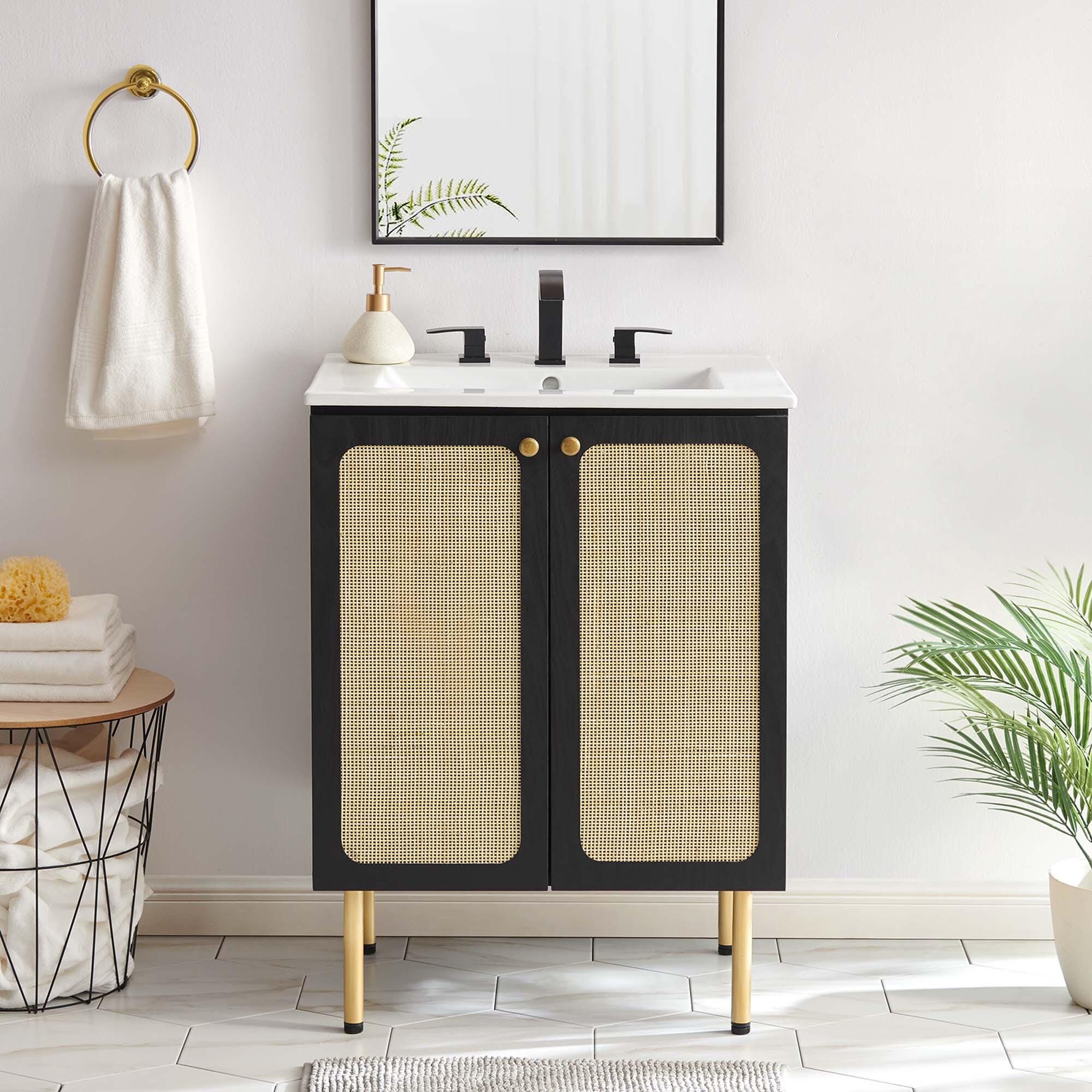 Click here for Modway Chaucer 25 Bathroom Vanity  Black/White prices