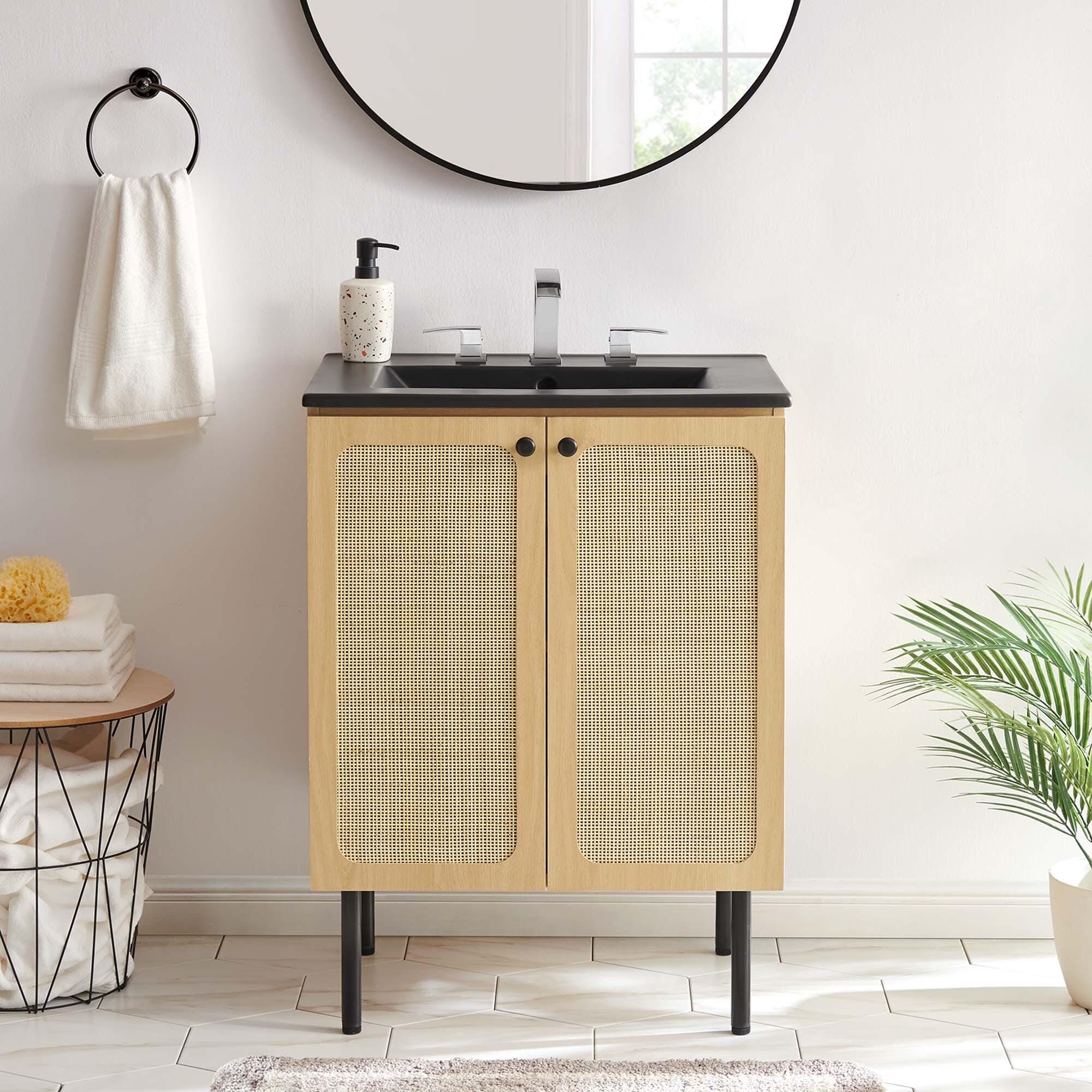 Click here for Modway Chaucer 25 Bathroom Vanity  Oak/Black prices