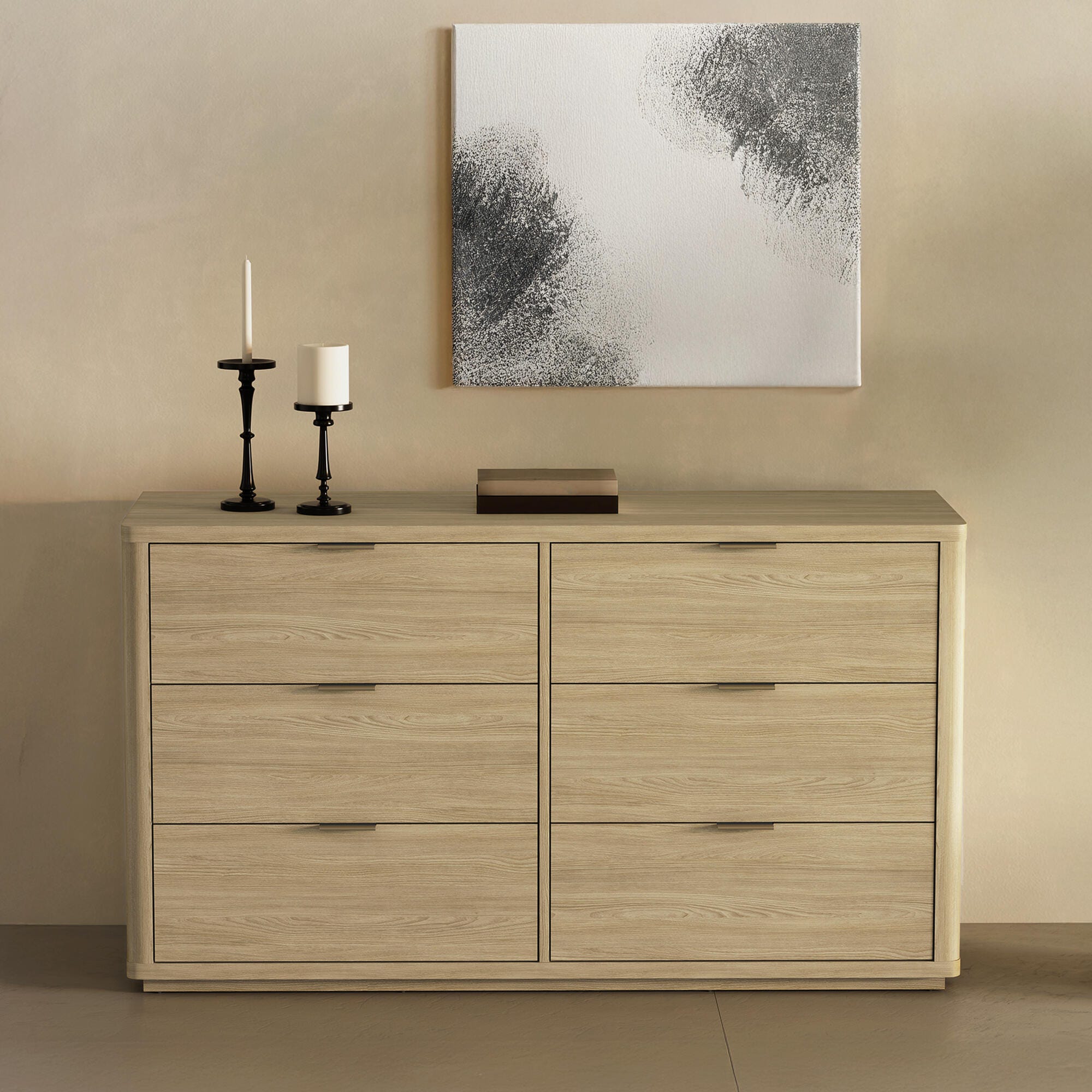 Click here for Manhattan Comfort Evalyn 6 Drawer Dresser  Natural prices
