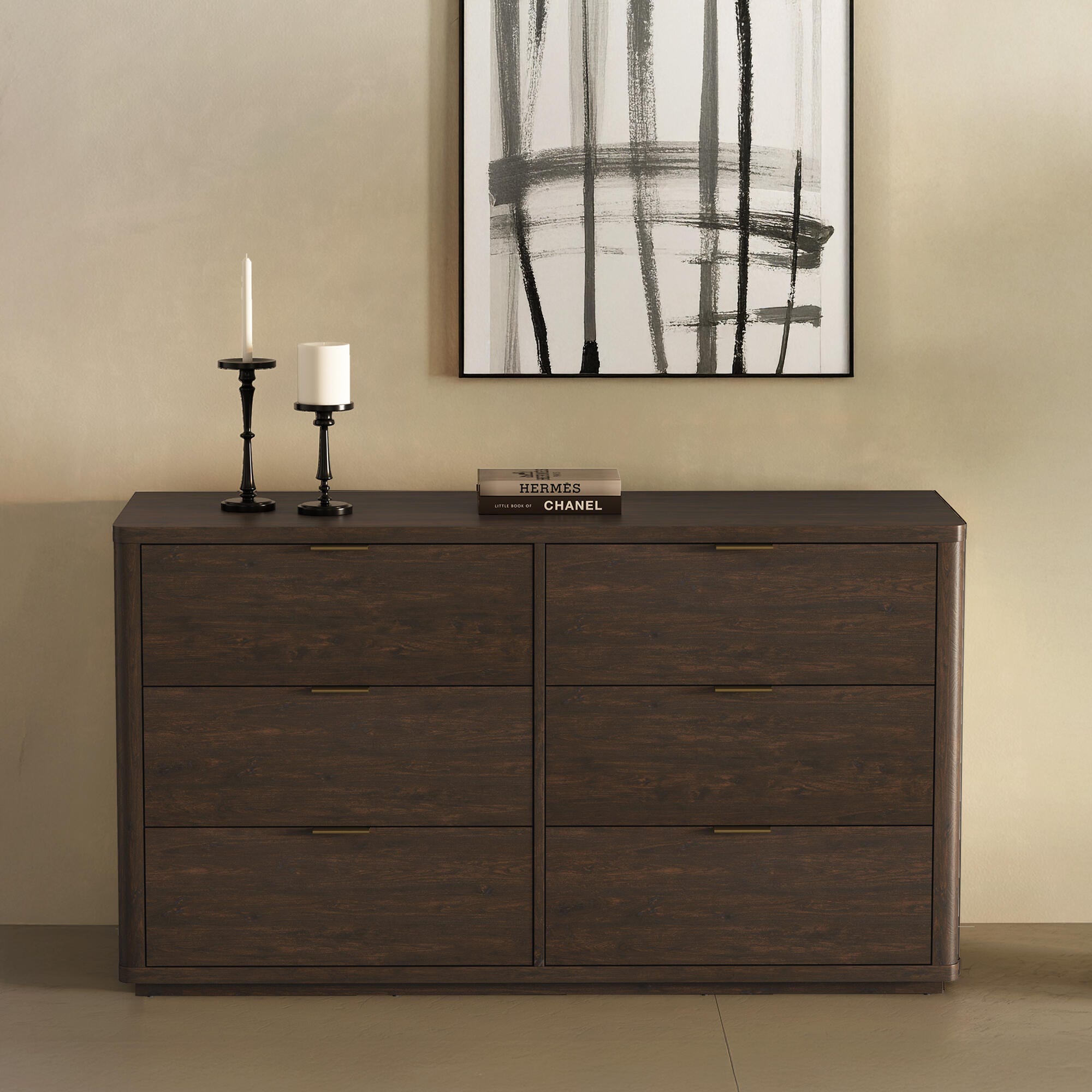 Click here for Manhattan Comfort Evalyn 6 Drawer Dresser  Brown prices