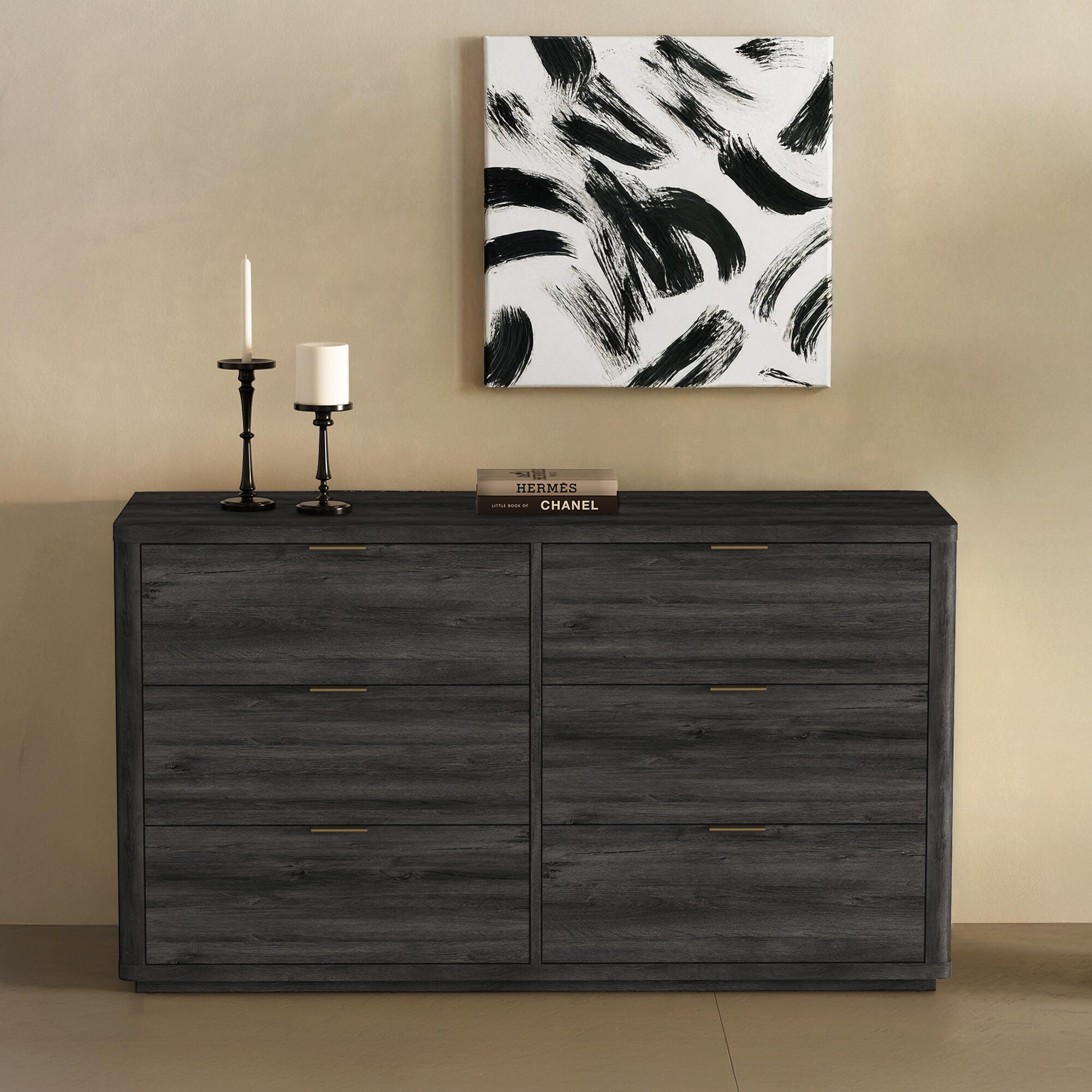 Click here for Manhattan Comfort Evalyn 6 Drawer Dresser  Charcoa... prices