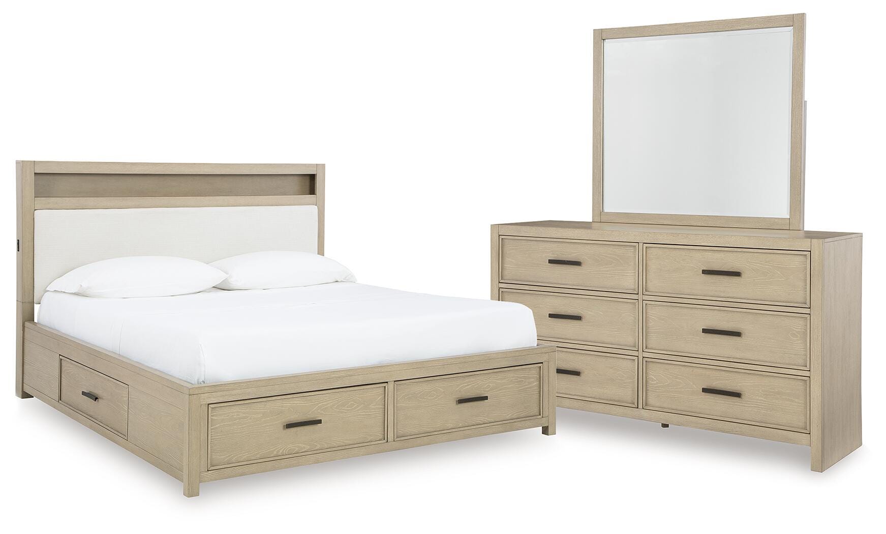 Click here for Calmoro California King Bookcase Bed with Mirrored... prices