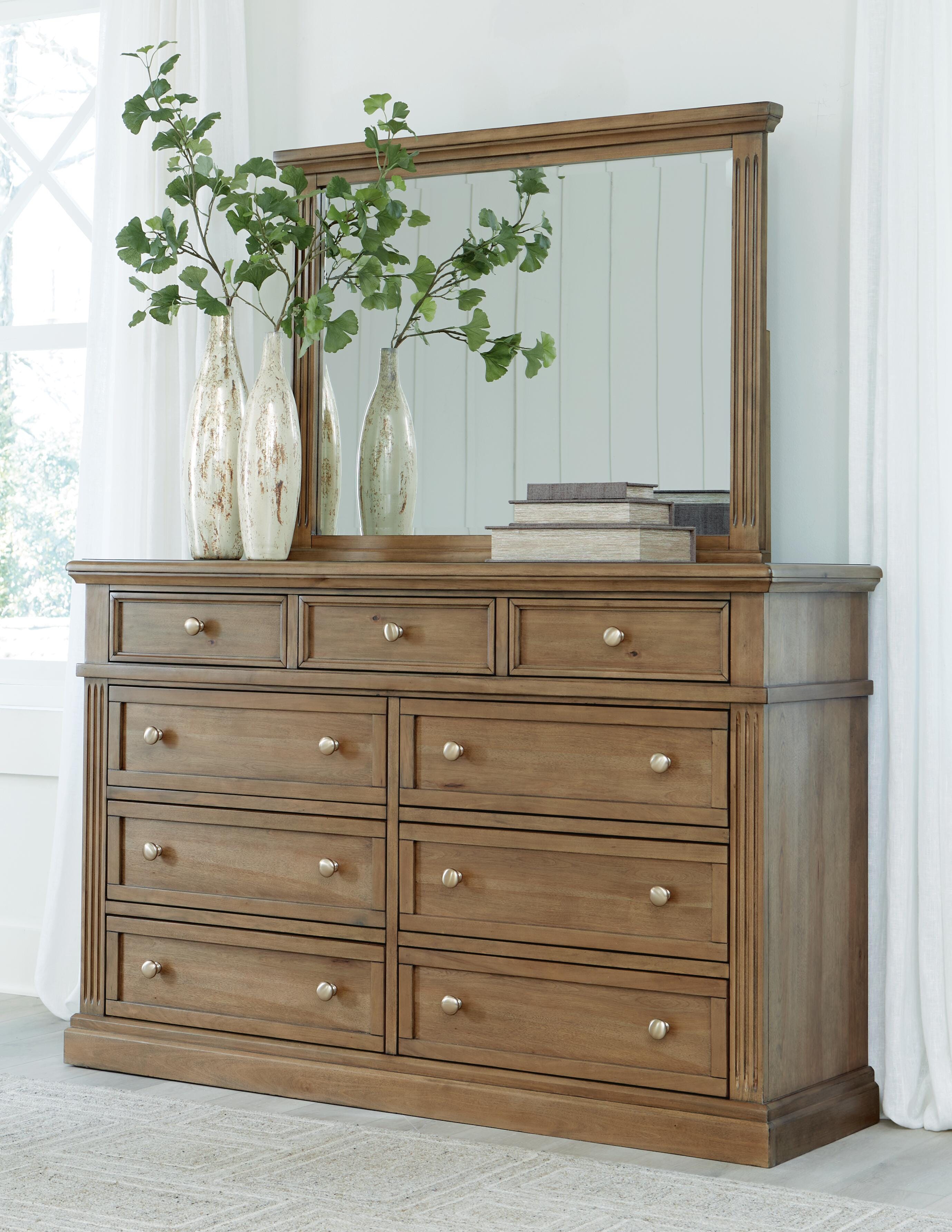Click here for Mylarken 9 Drawer Dresser and Mirror  Brown prices