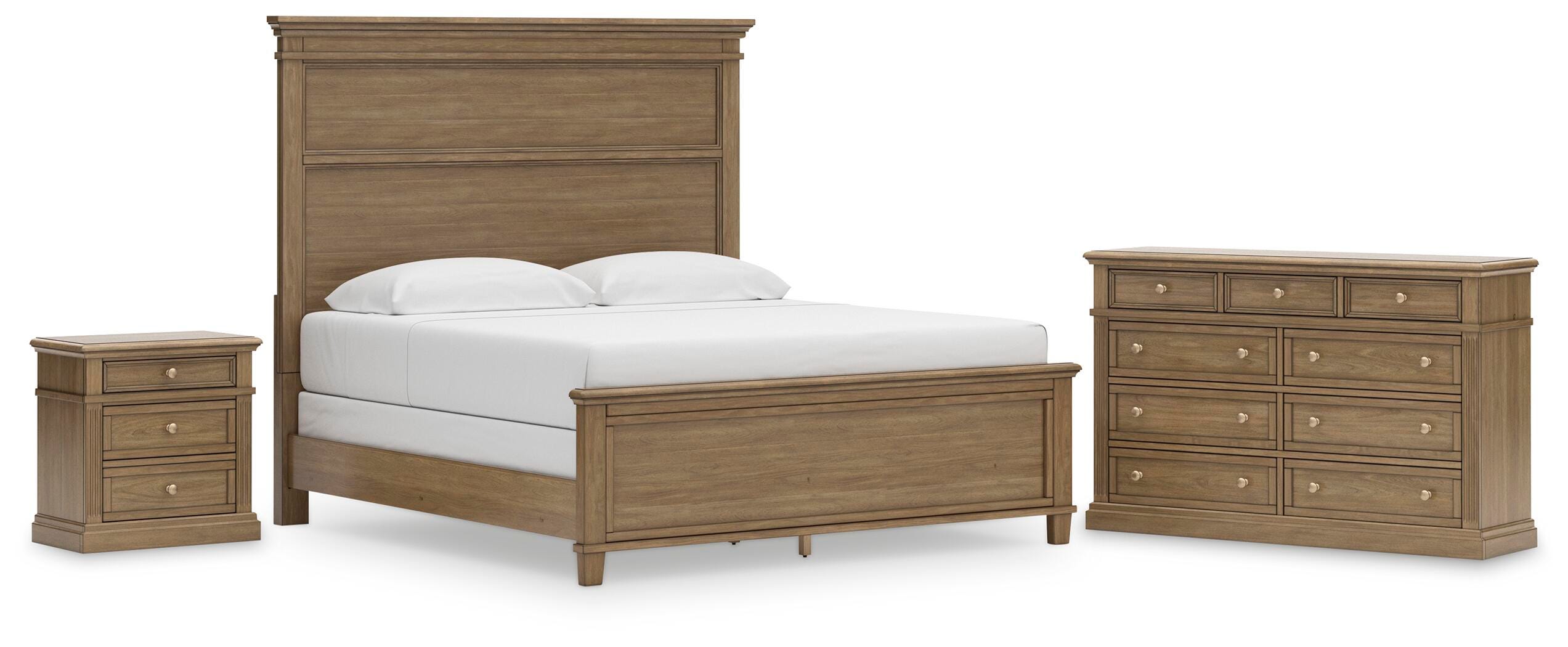 Click here for Mylarken King Panel Bed with Dresser and Nightstan... prices