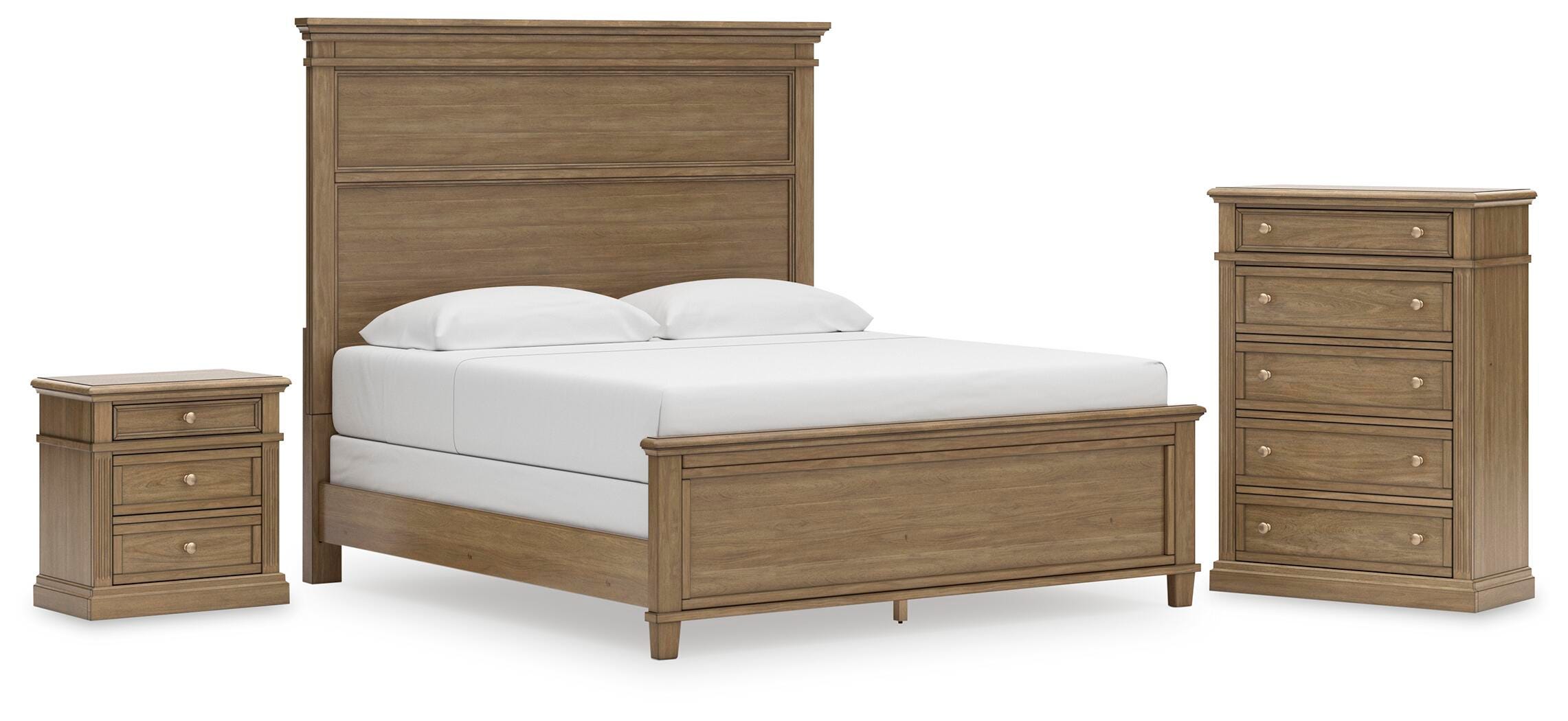 Click here for Mylarken King Panel Bed with Chest and Nightstand... prices