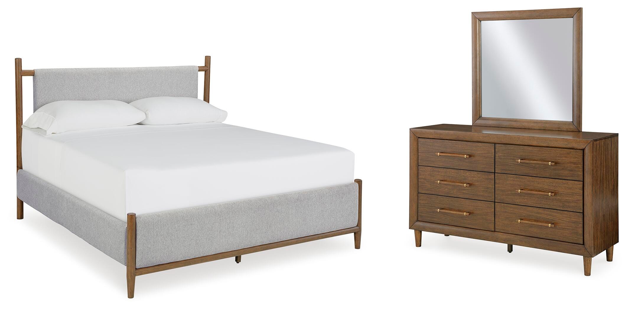 Click here for Lyncott California King Upholstered Bed with Mirro... prices
