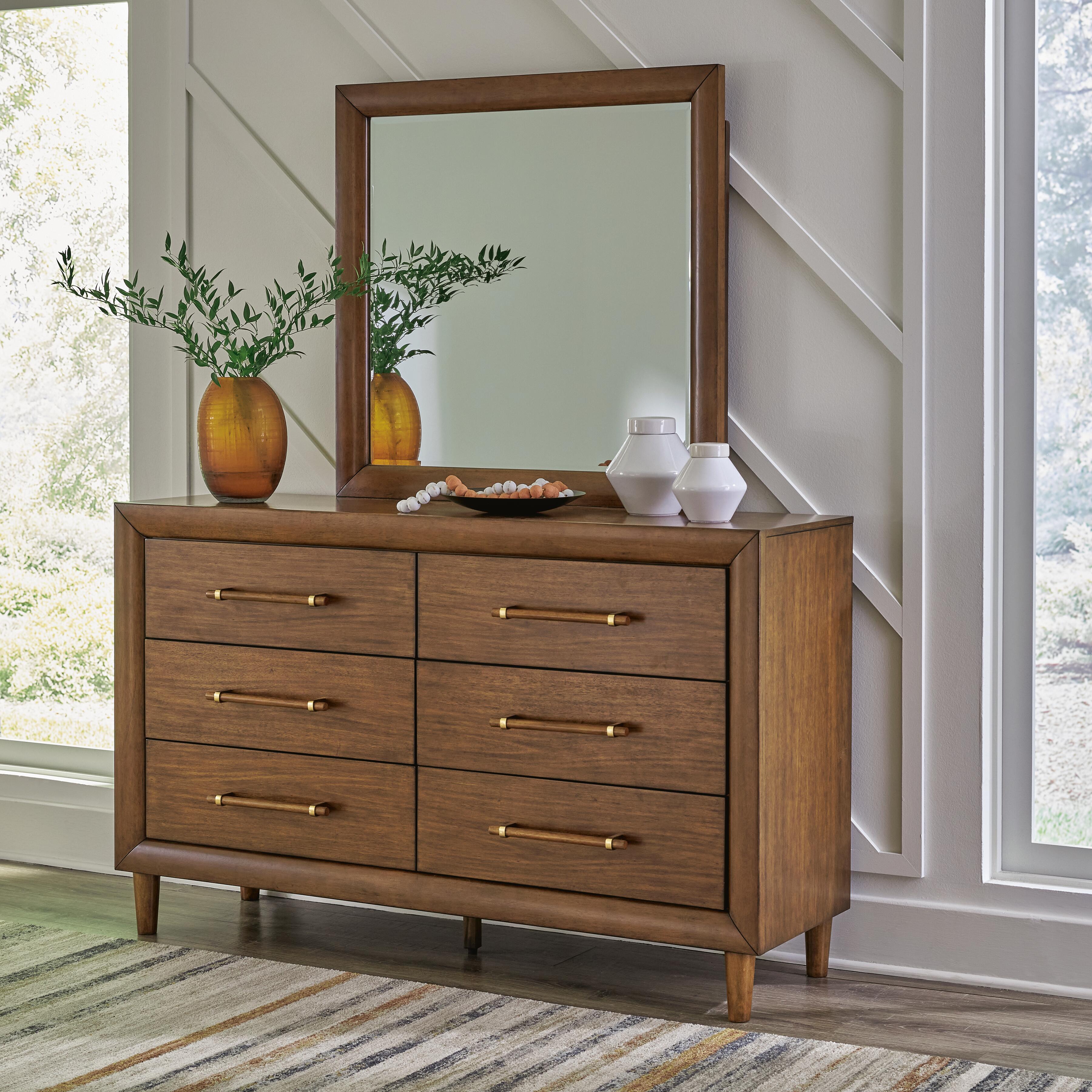 Click here for Lyncott 6 Drawer Dresser and Mirror  Brown prices