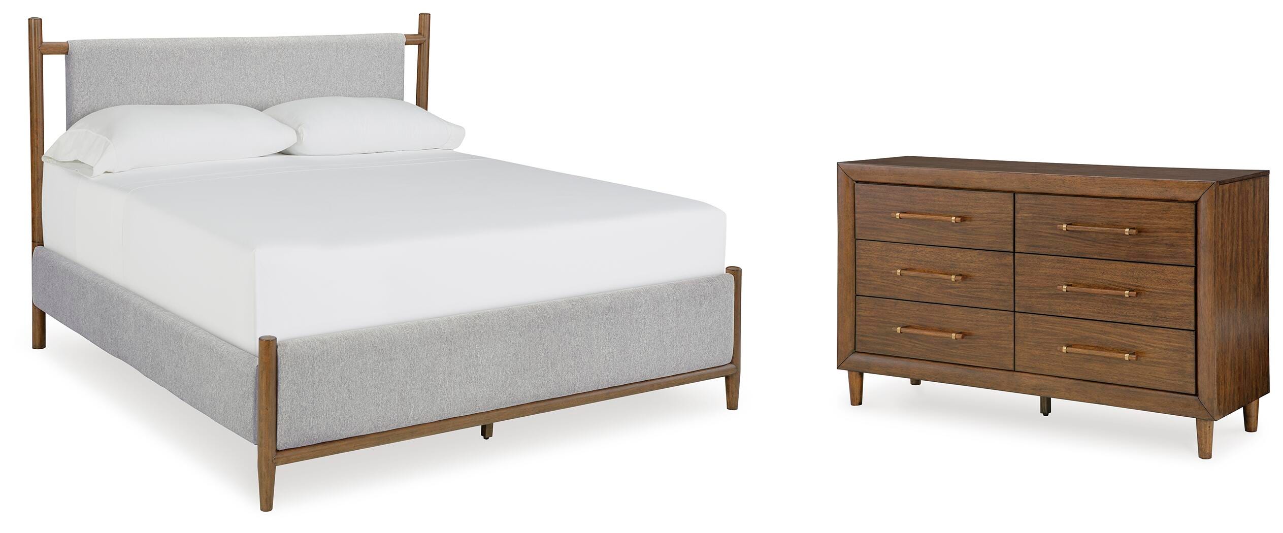 Click here for Lyncott California King Upholstered Bed with Dress... prices
