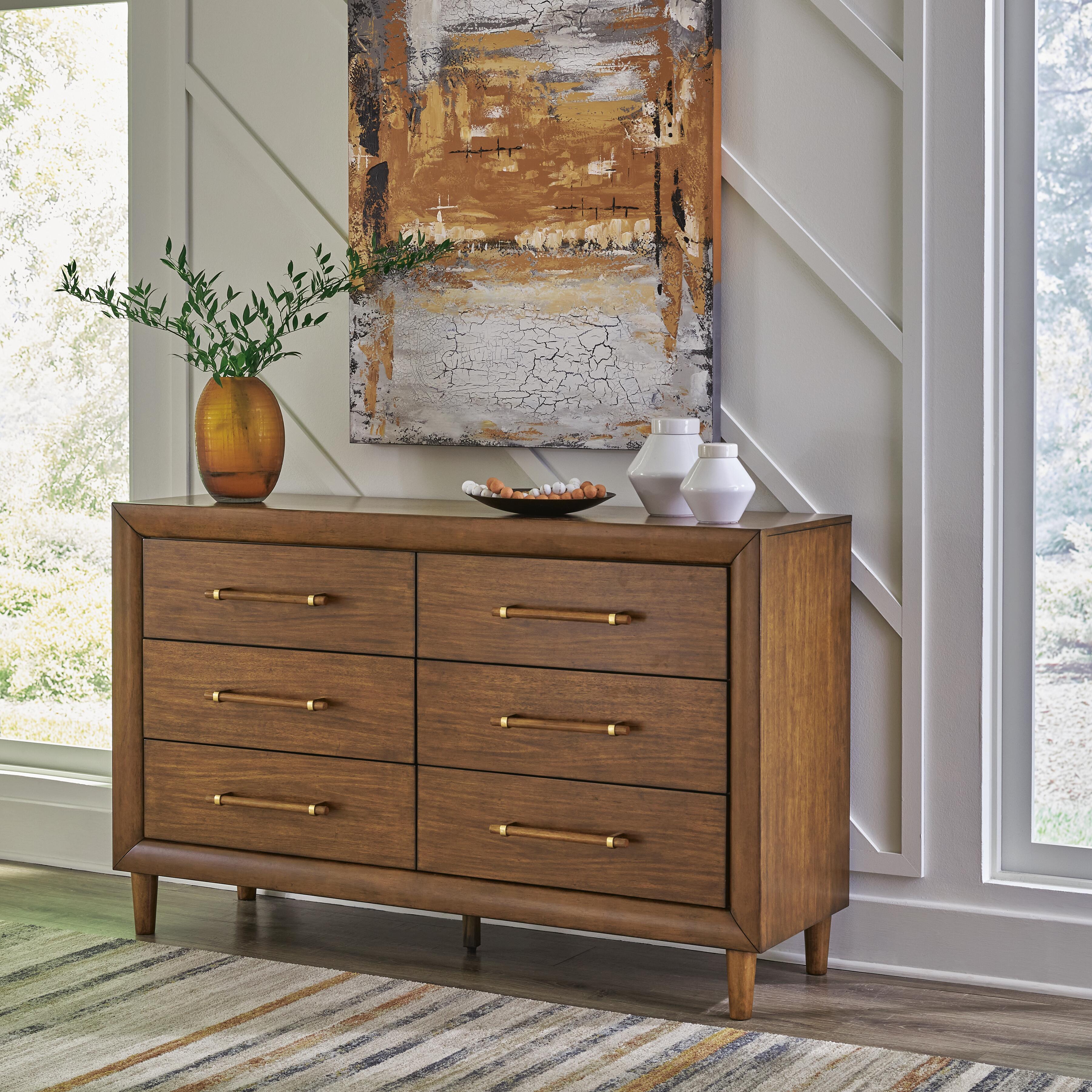 Click here for Lyncott 6 Drawer Dresser  Brown prices