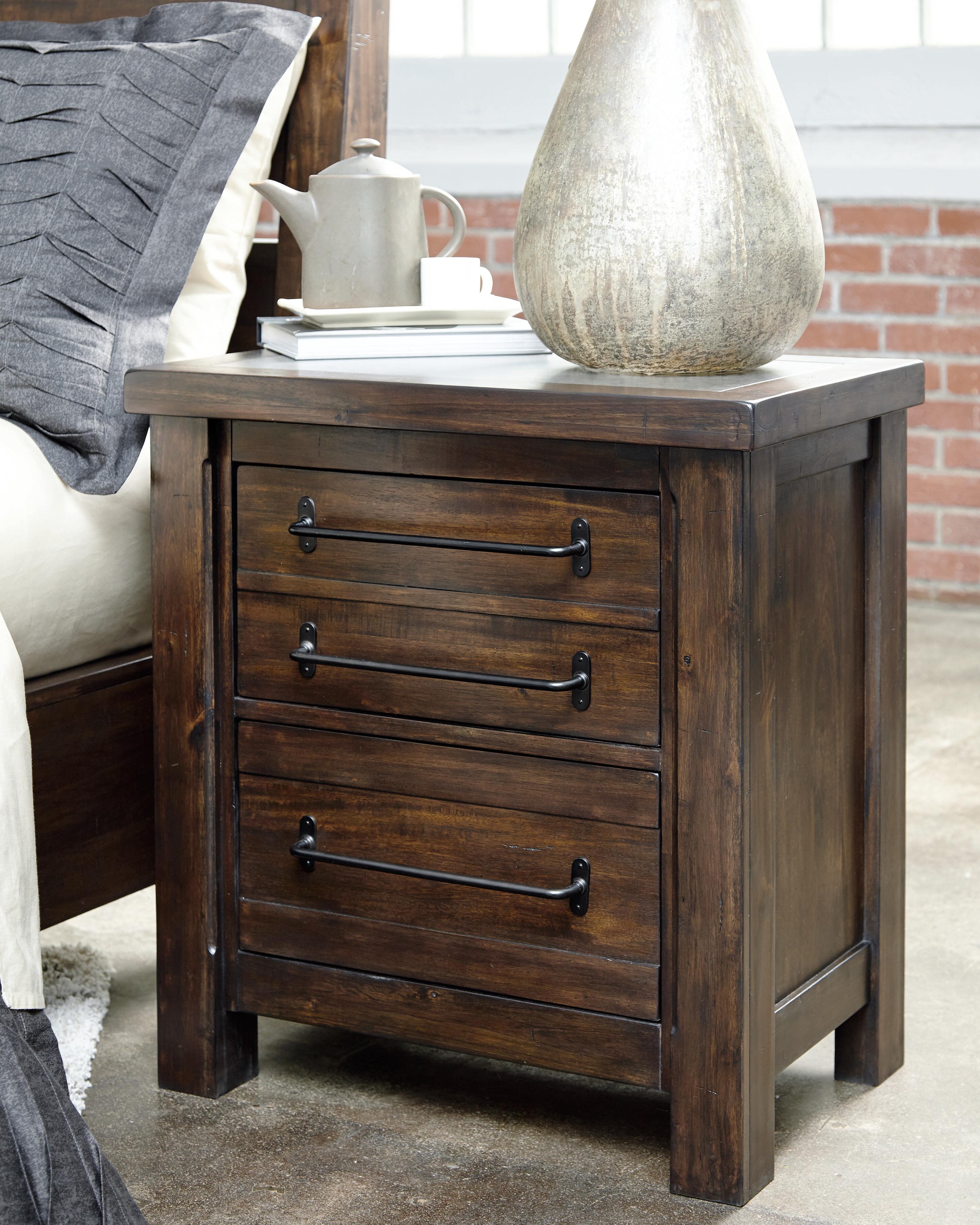 Click here for Starmore 25 2 Drawer Charging Nightstand  Brown prices