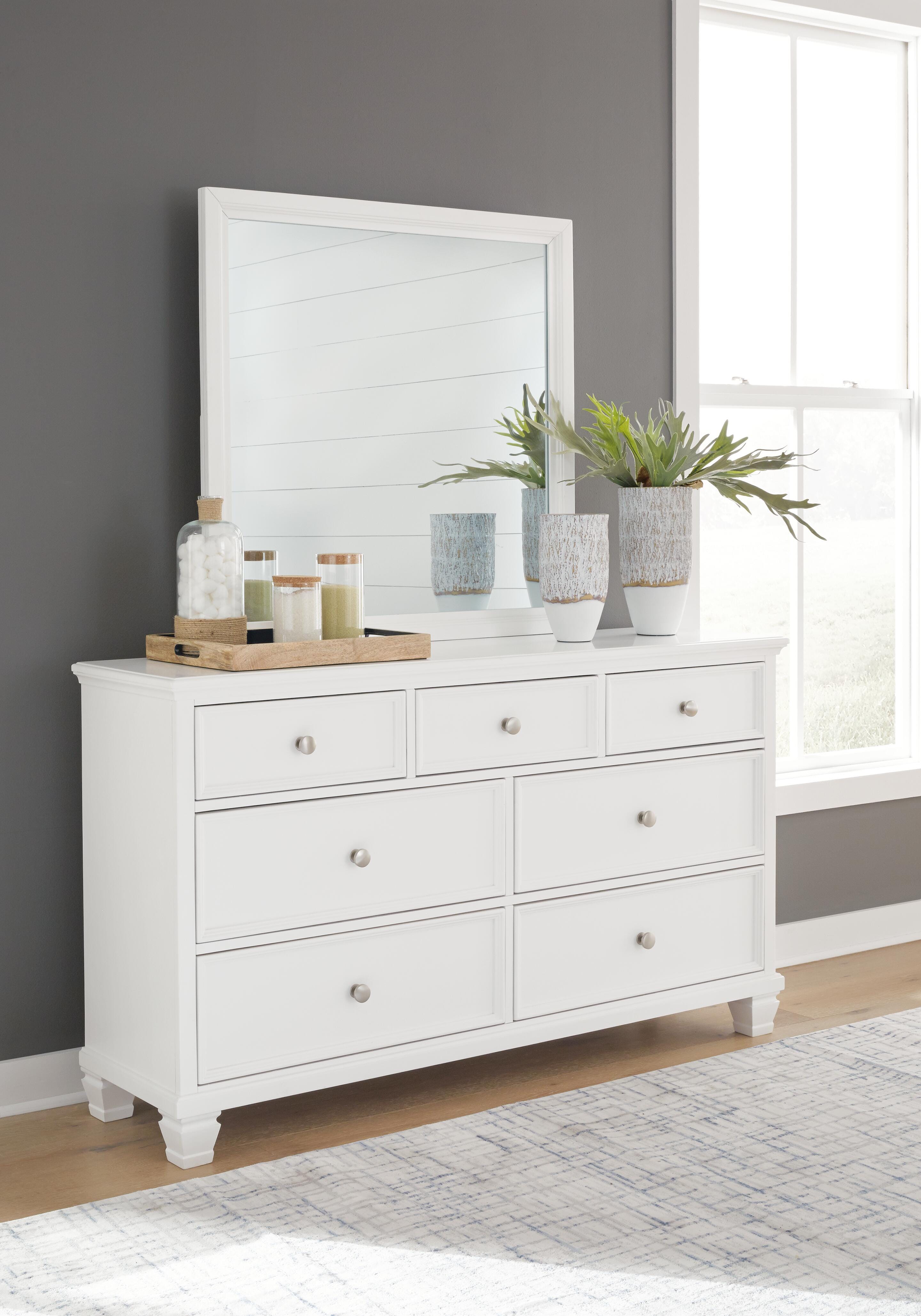 Click here for Fortman 7 Drawer Dresser and Mirror  White prices