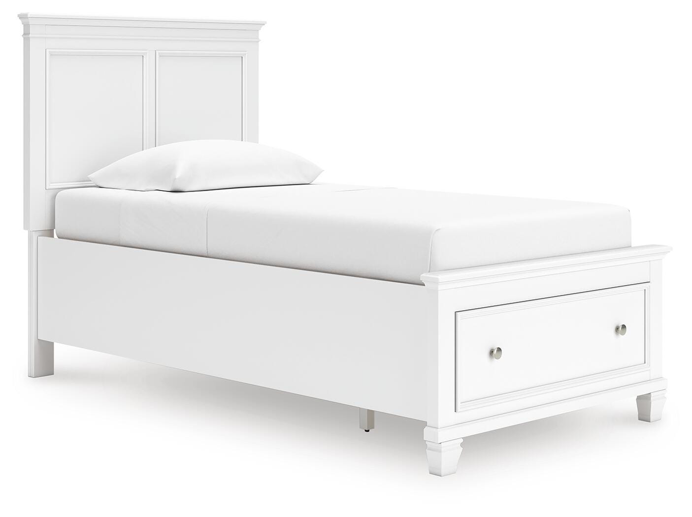 Click here for Fortman Twin Panel Storage Bed  White prices