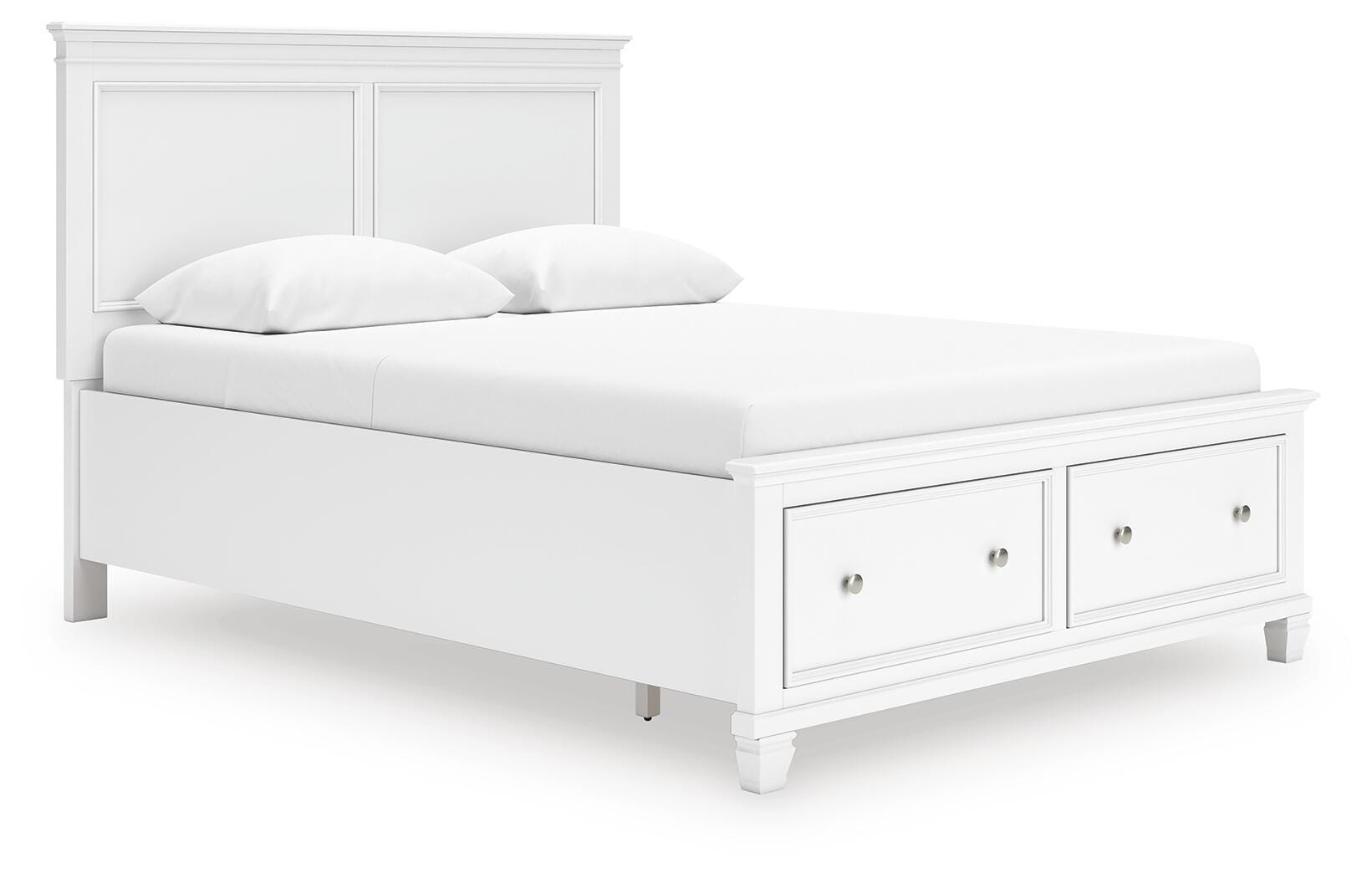 Click here for Fortman Queen Panel Storage Bed  White prices