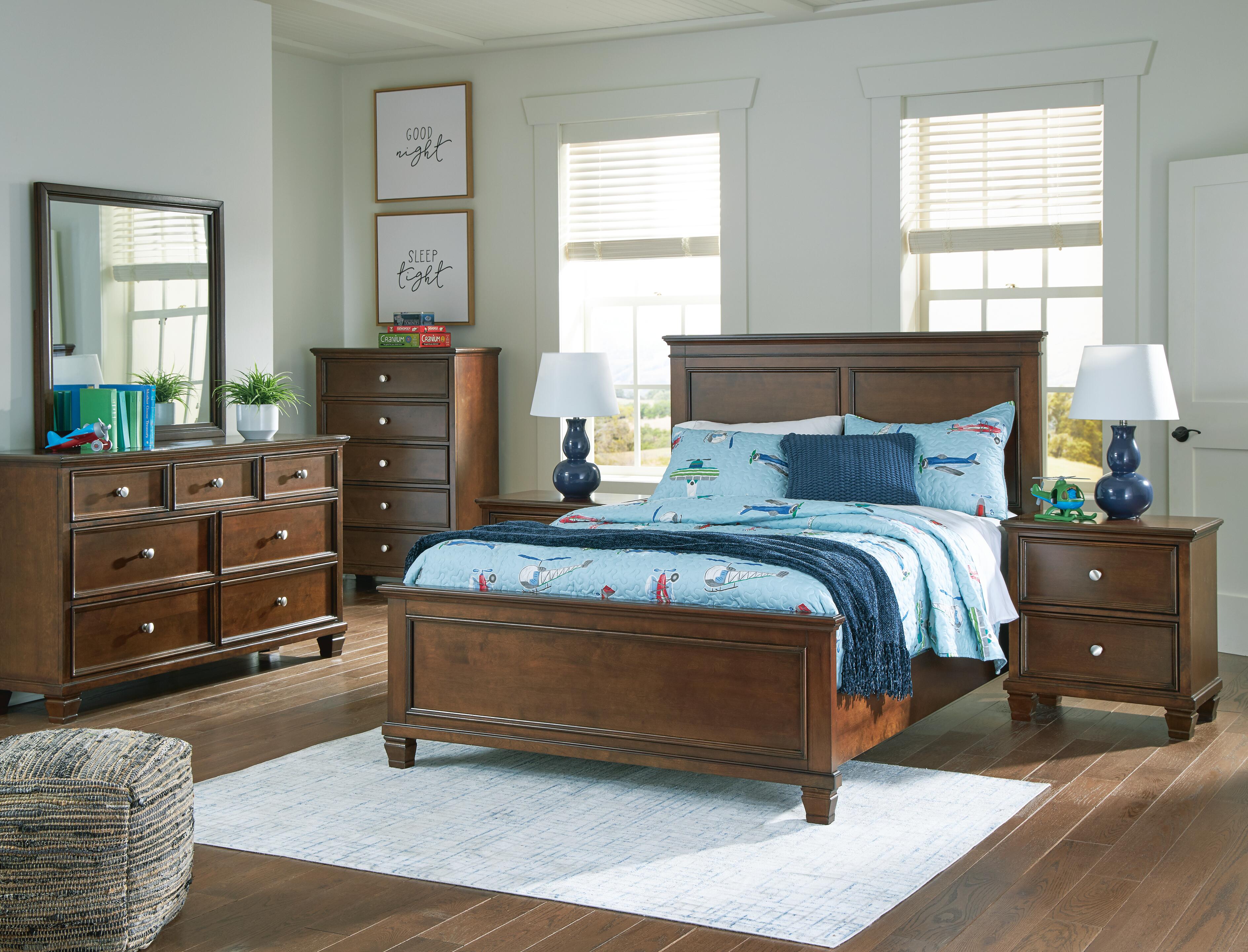 Click here for Danabrin Full Panel Bed with Mirrored Dresser  Che... prices