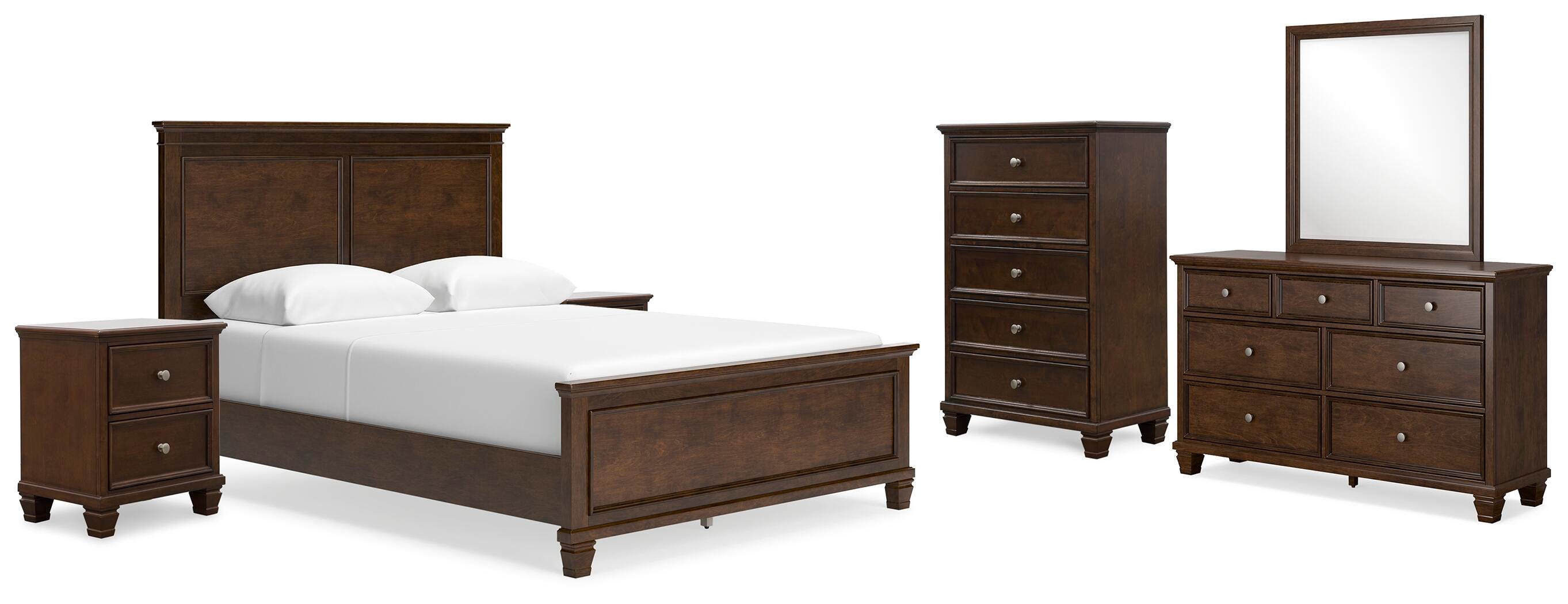 Click here for Danabrin Queen Panel Bed with Mirrored Dresser  Ch... prices