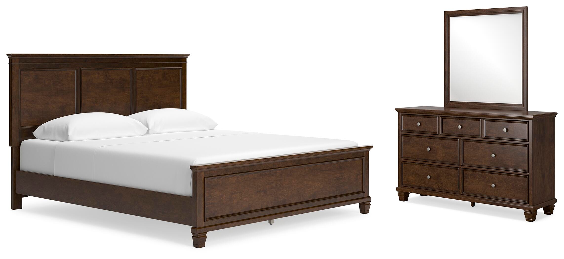 Click here for Danabrin California King Panel Bed with Mirrored D... prices