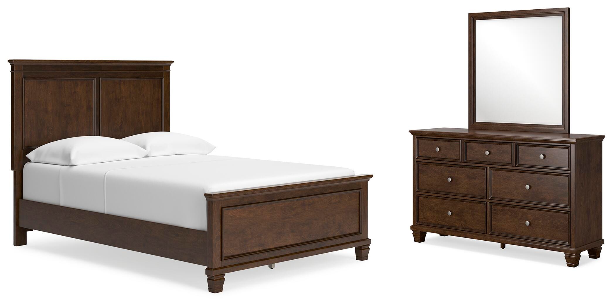 Click here for Danabrin Full Panel Bed with Mirrored Dresser  Bro... prices