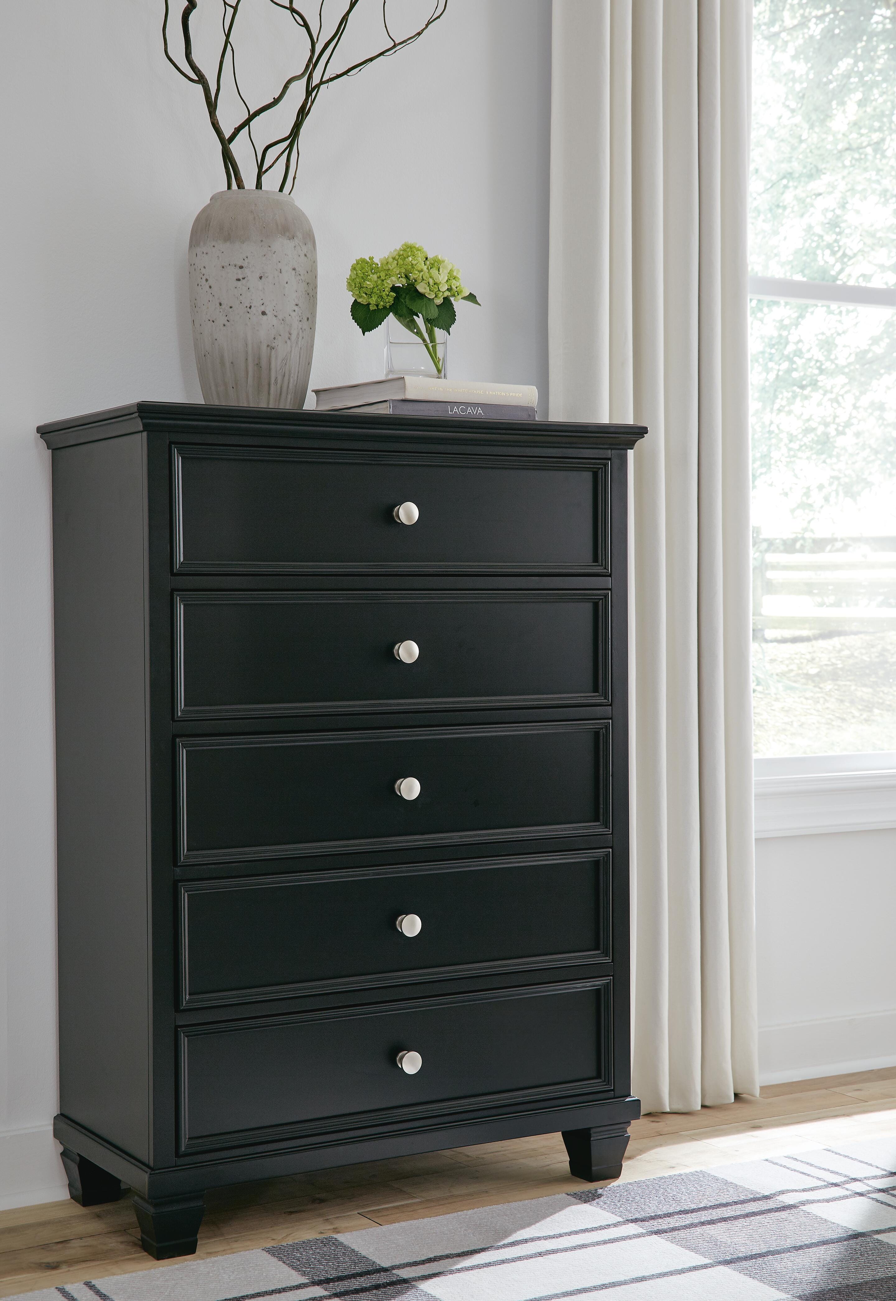 Click here for Lanolee 5 Drawer Chest of Drawers  Black prices