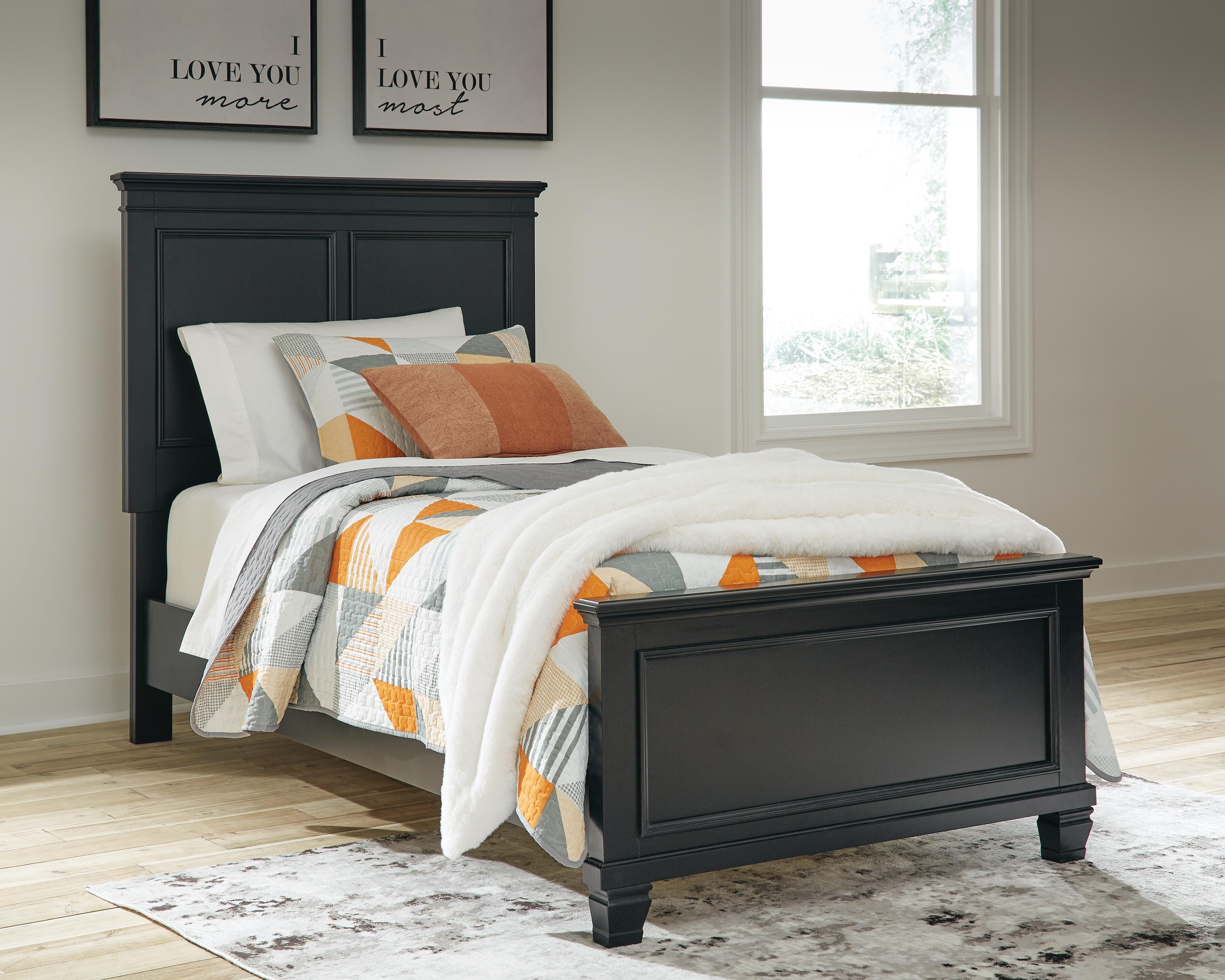 Click here for Lanolee Twin Panel Bed  Black prices