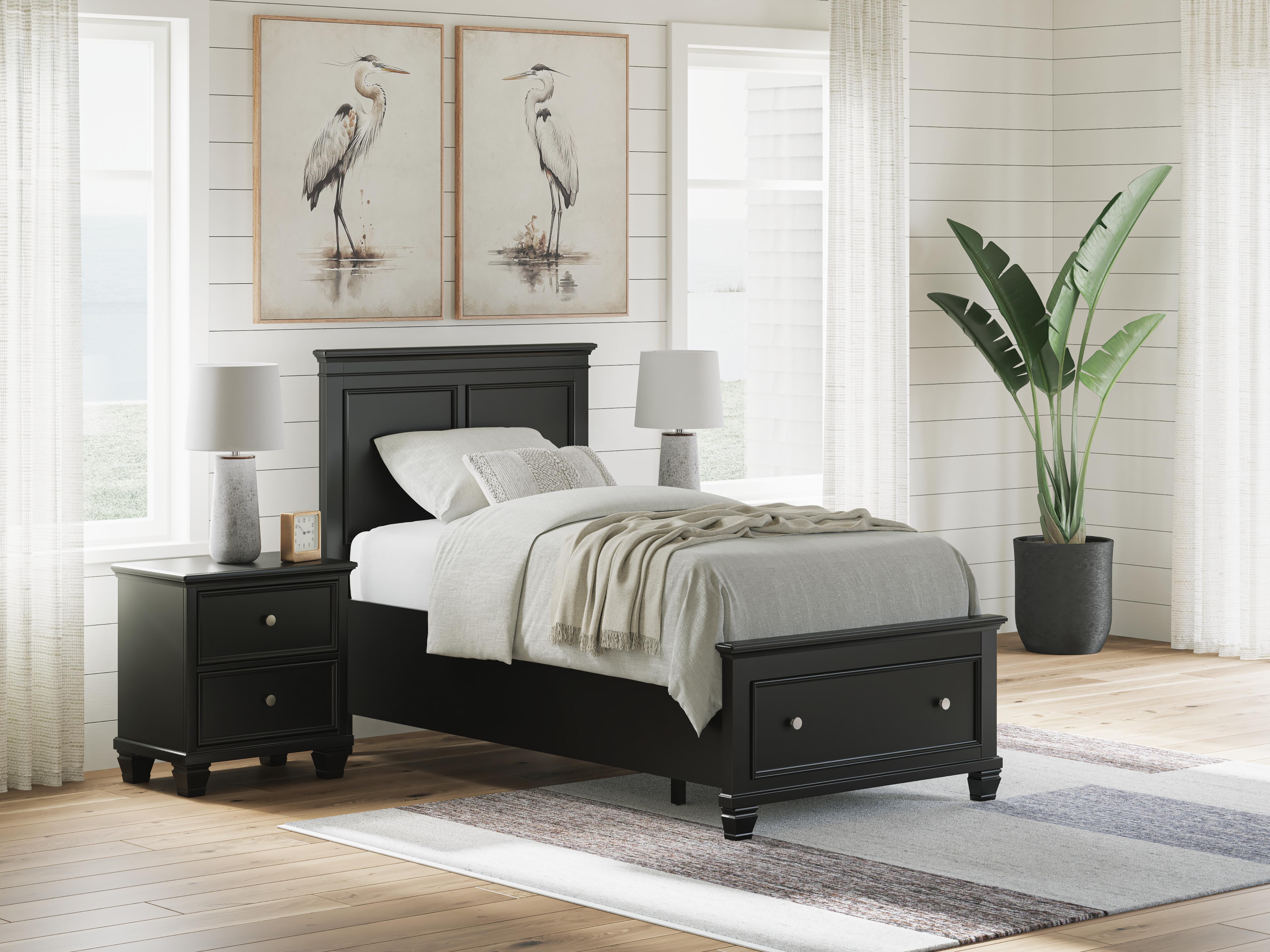 Click here for Lanolee Twin Panel Storage Bed  Black prices
