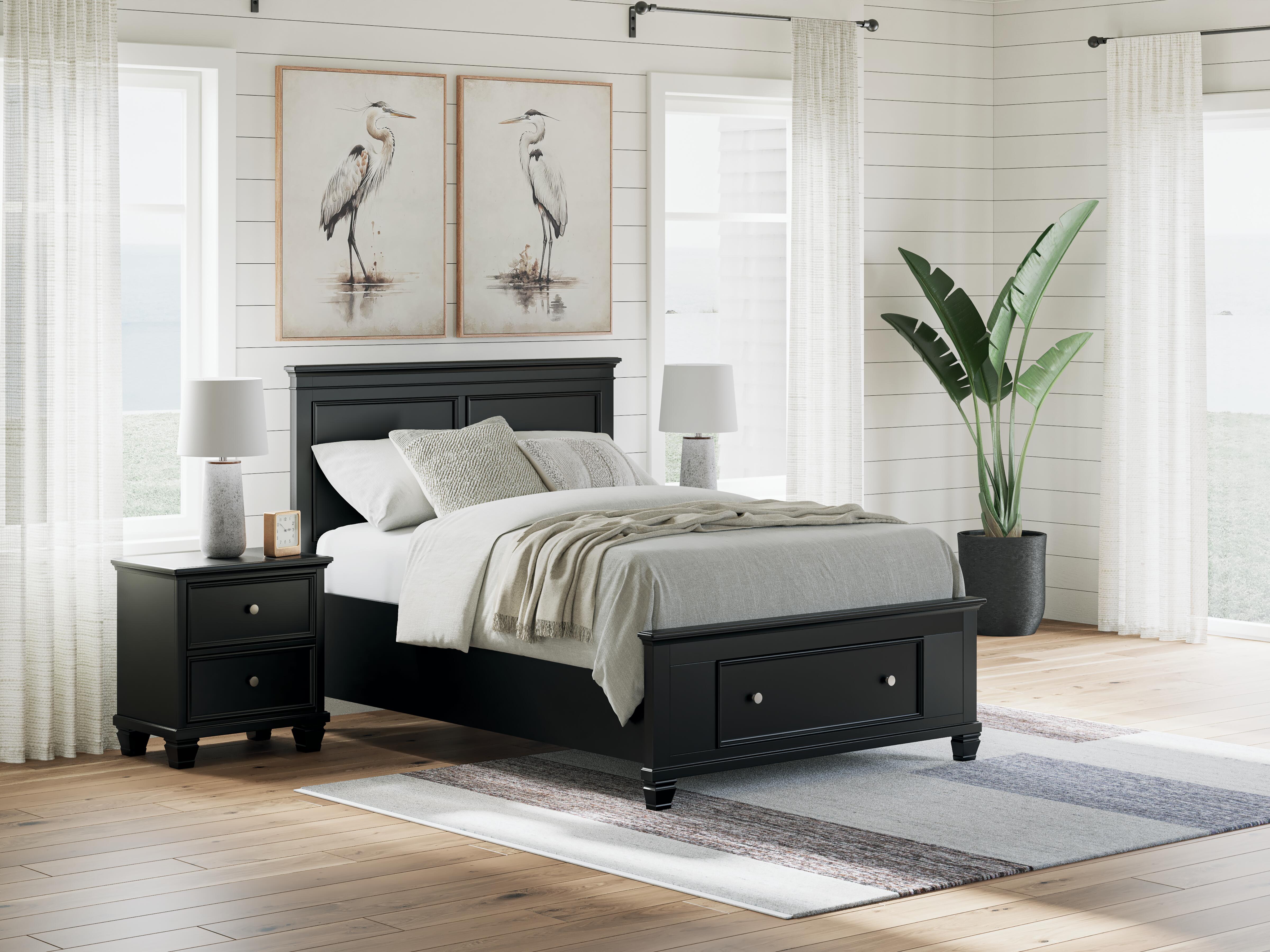 Click here for Lanolee Full Panel Storage Bed  Black prices