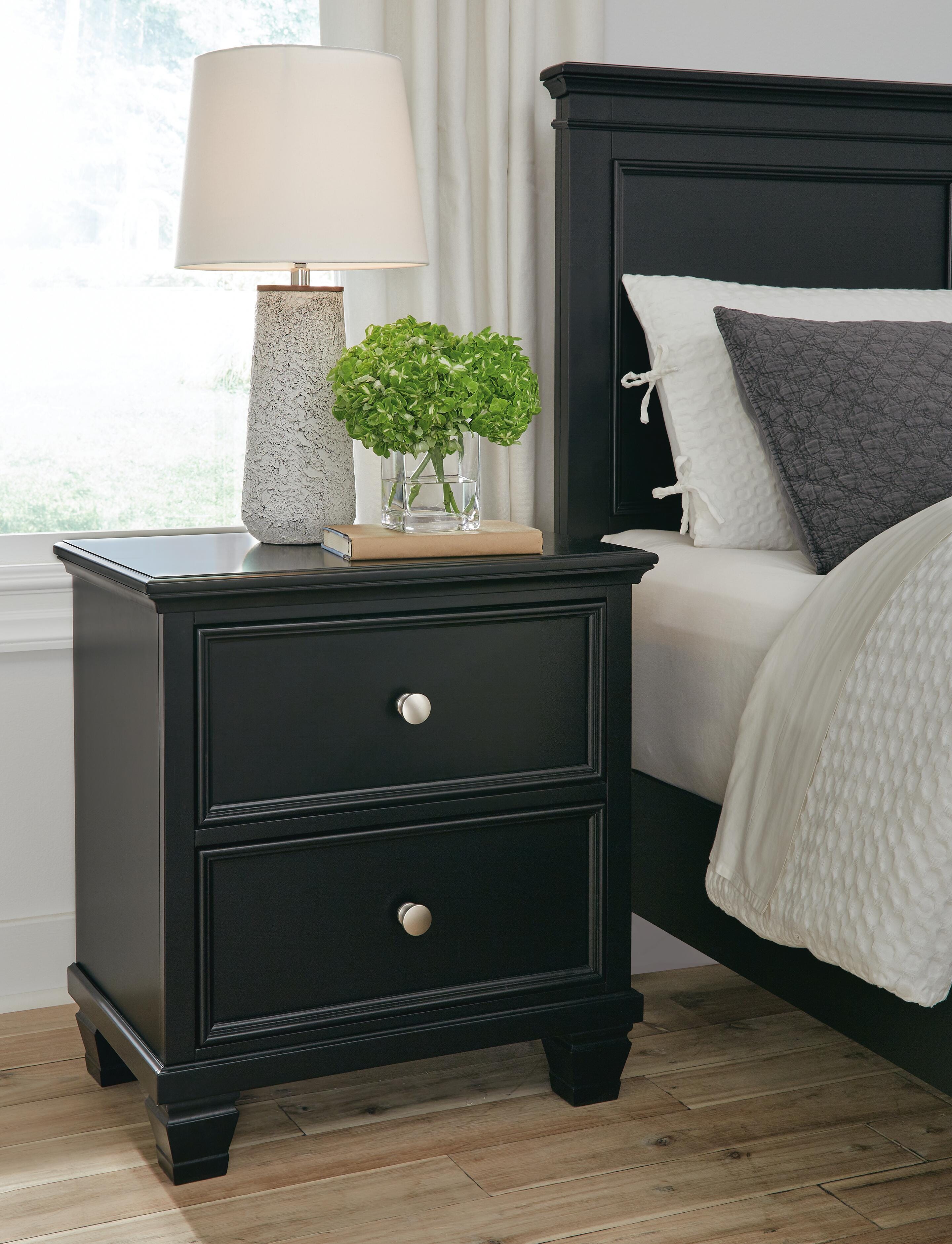 Click here for Lanolee 25 2 Drawer Nightstand  Black prices