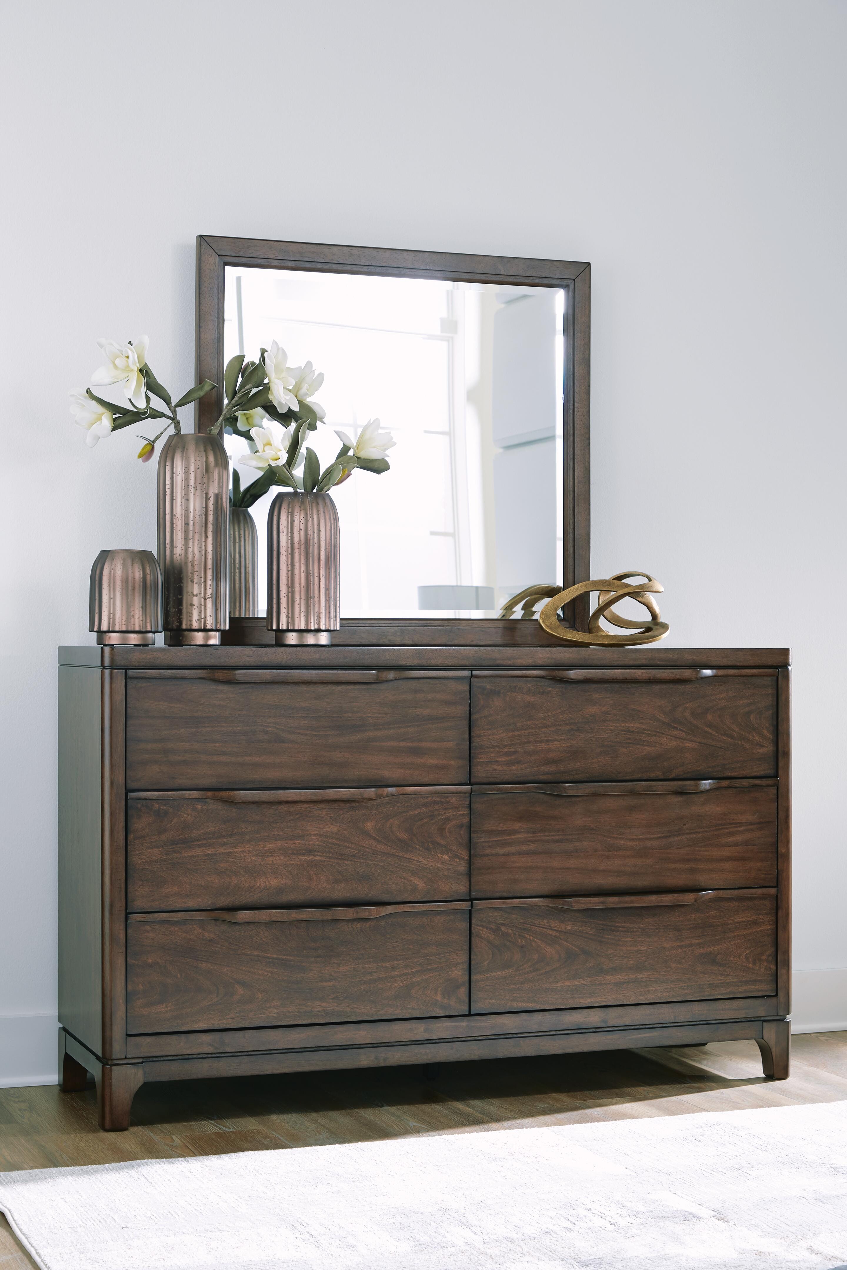 Click here for Korestone 6 Drawer Dresser and Mirror  Dark Brown prices