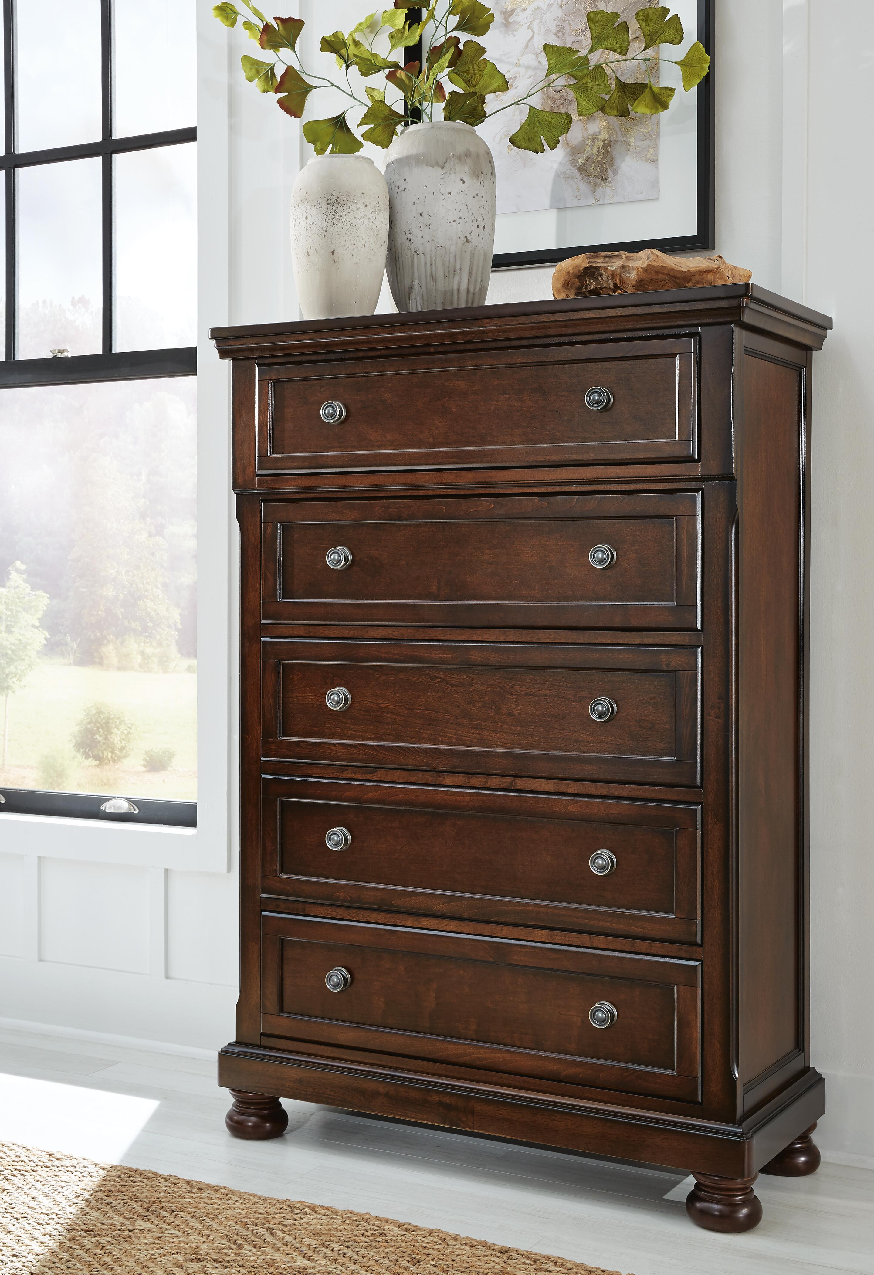 Click here for Porter 5 Drawer Chest of Drawers  Rustic Brown prices