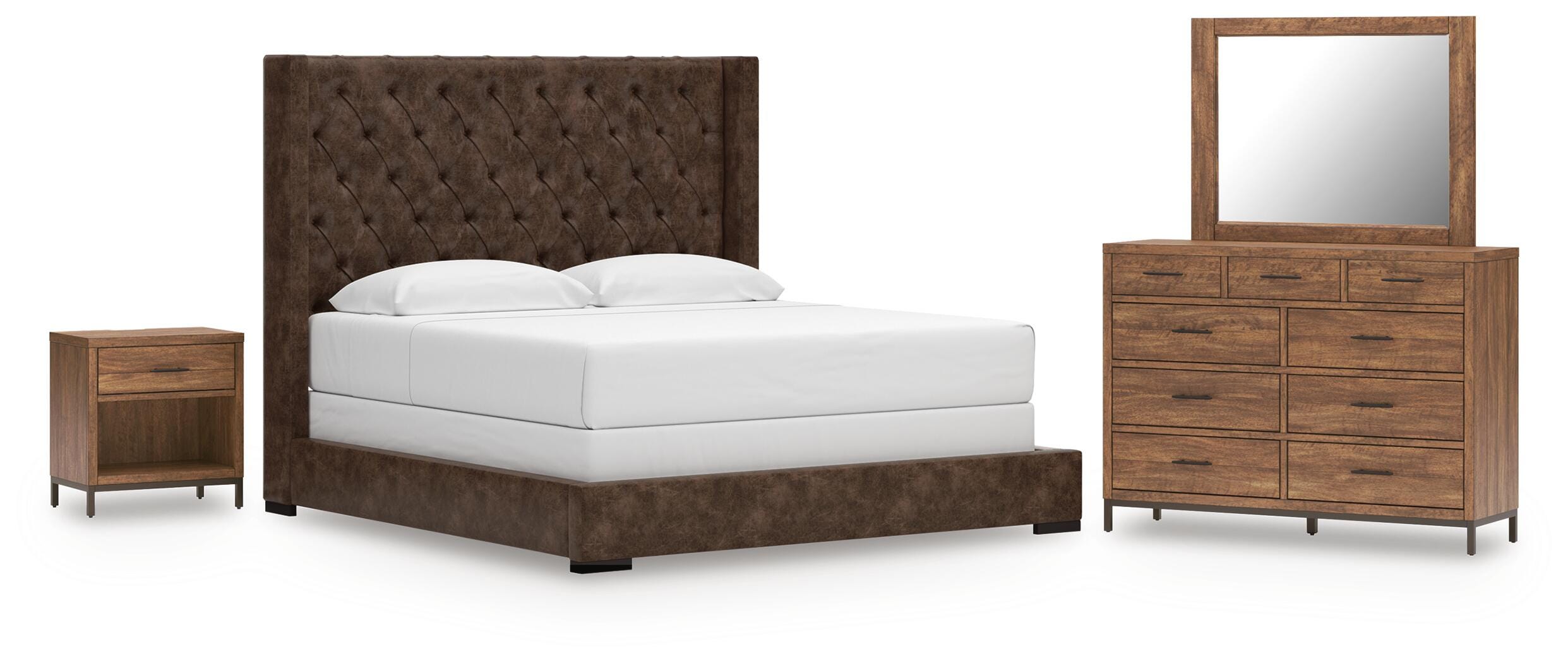 Click here for Steenlage King Upholstered Bed with Mirrored Dress... prices