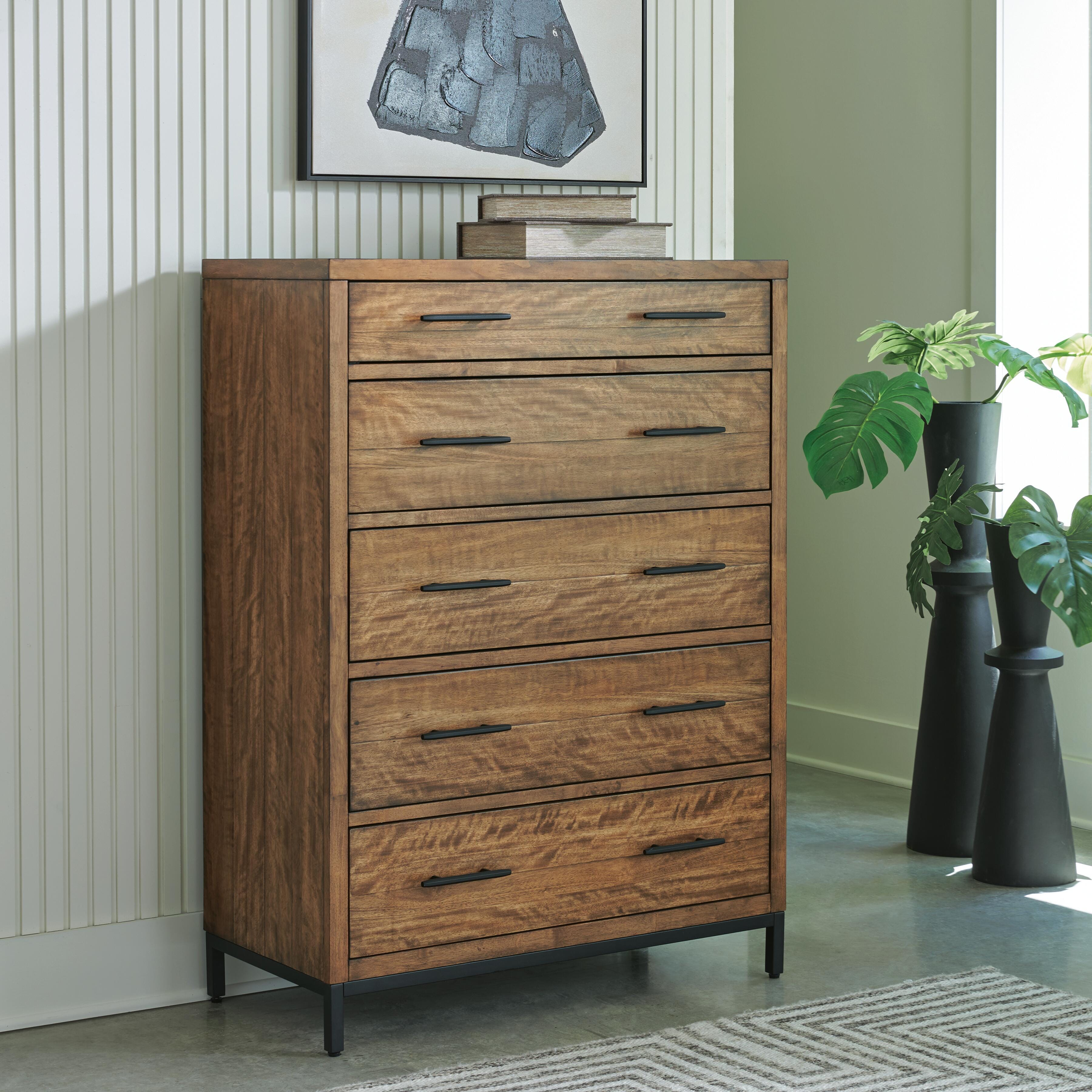 Click here for Steenlage 5 Drawer Chest of Drawers  Brown prices