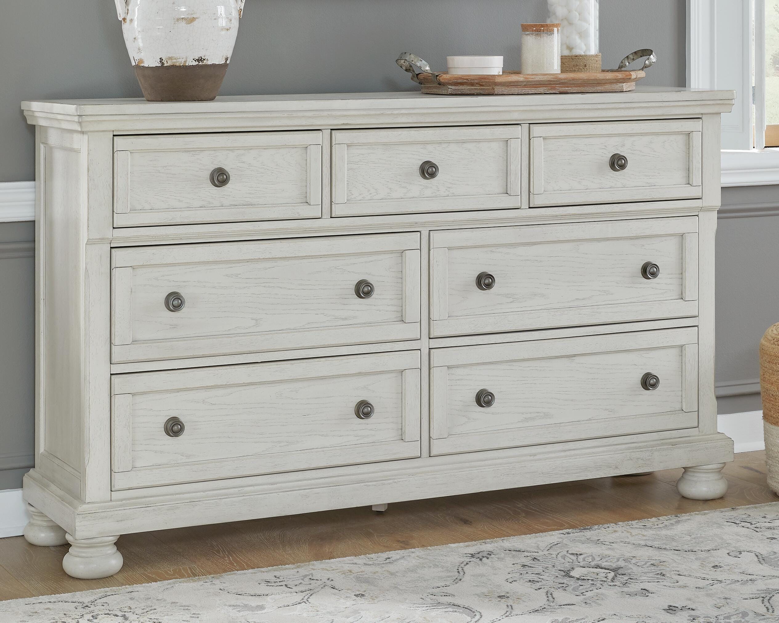 Click here for Robbinsdale 7 Drawer Dresser  Antique White prices