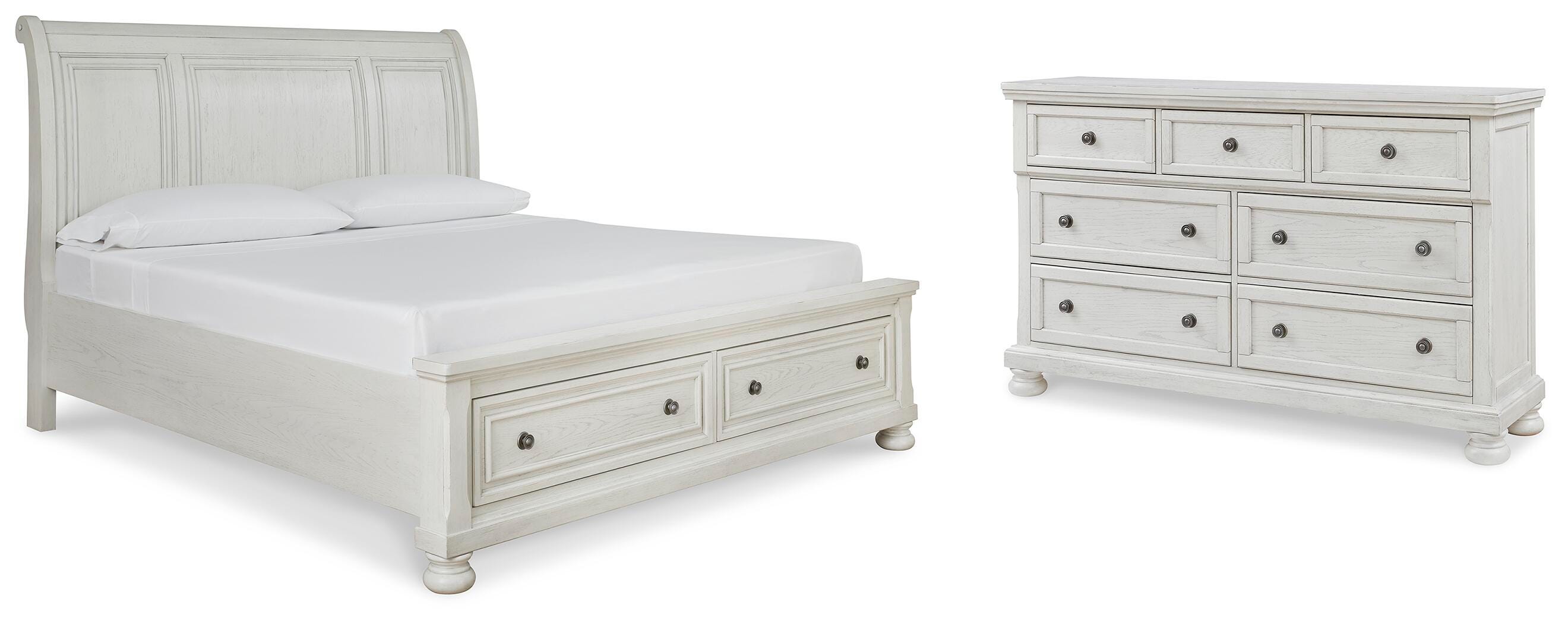 Click here for Robbinsdale California King Sleigh Bed with Storag... prices