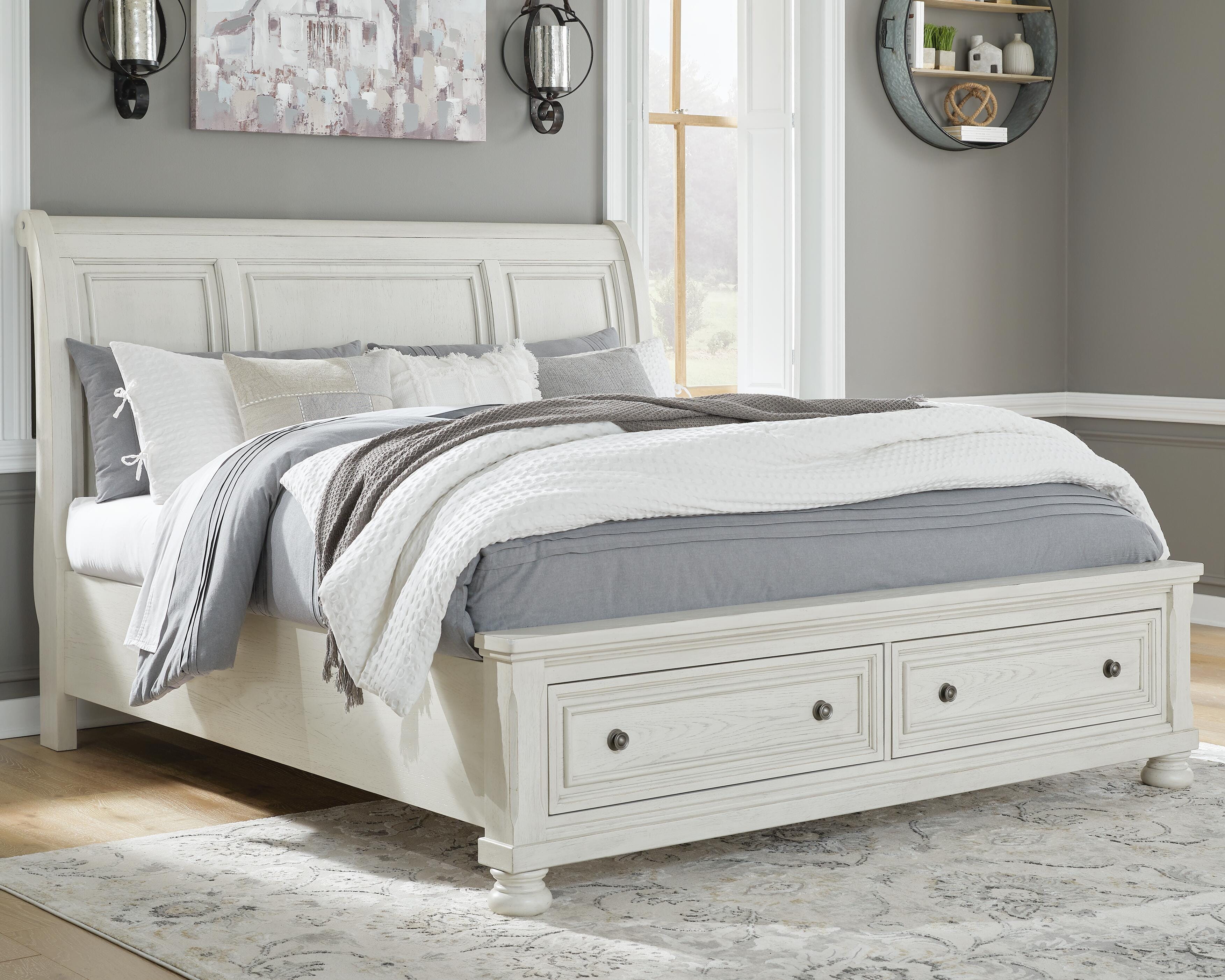Click here for Robbinsdale California King Sleigh Bed with 2 Stor... prices