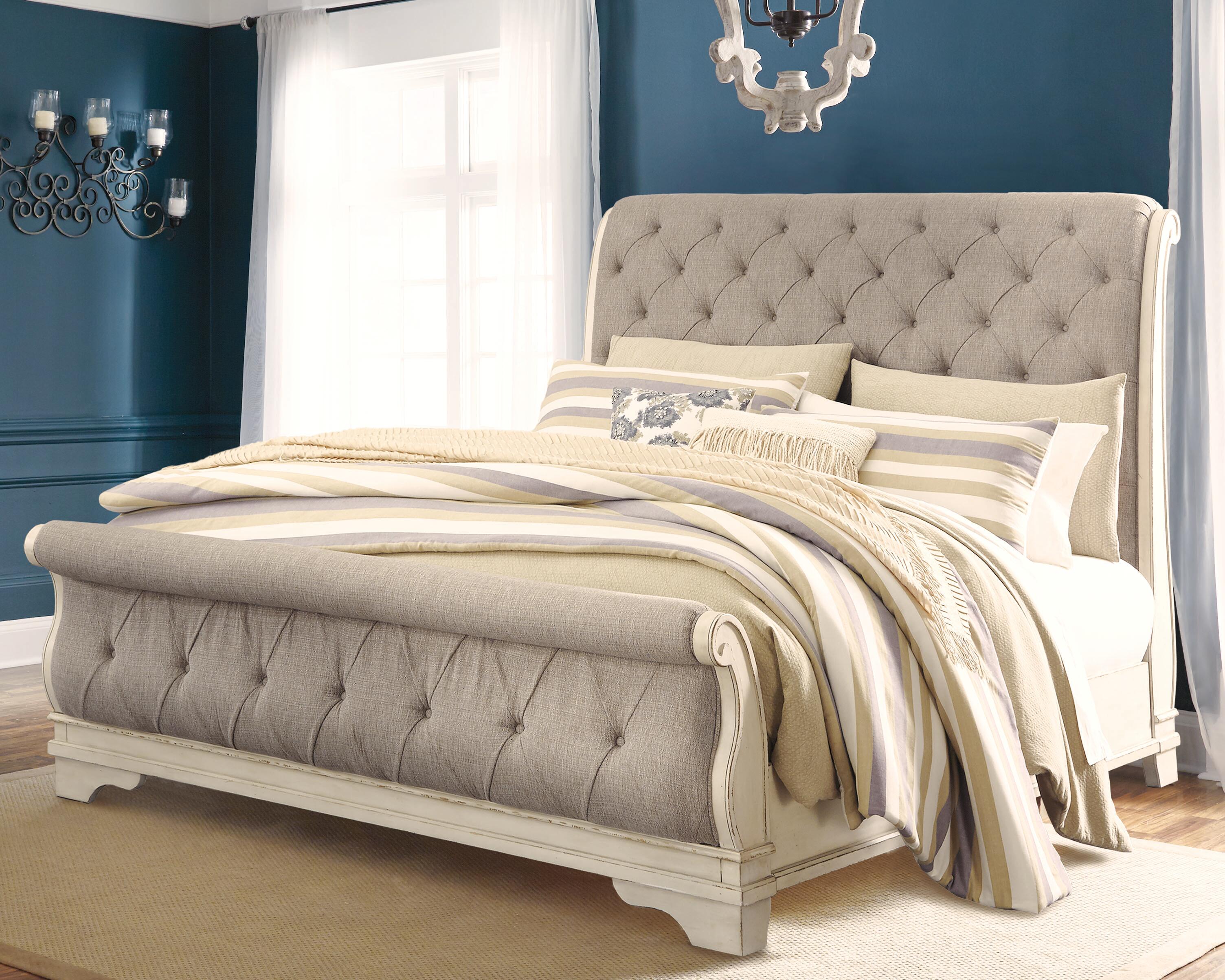 Click here for Realyn Queen Sleigh Bed  Chipped White prices