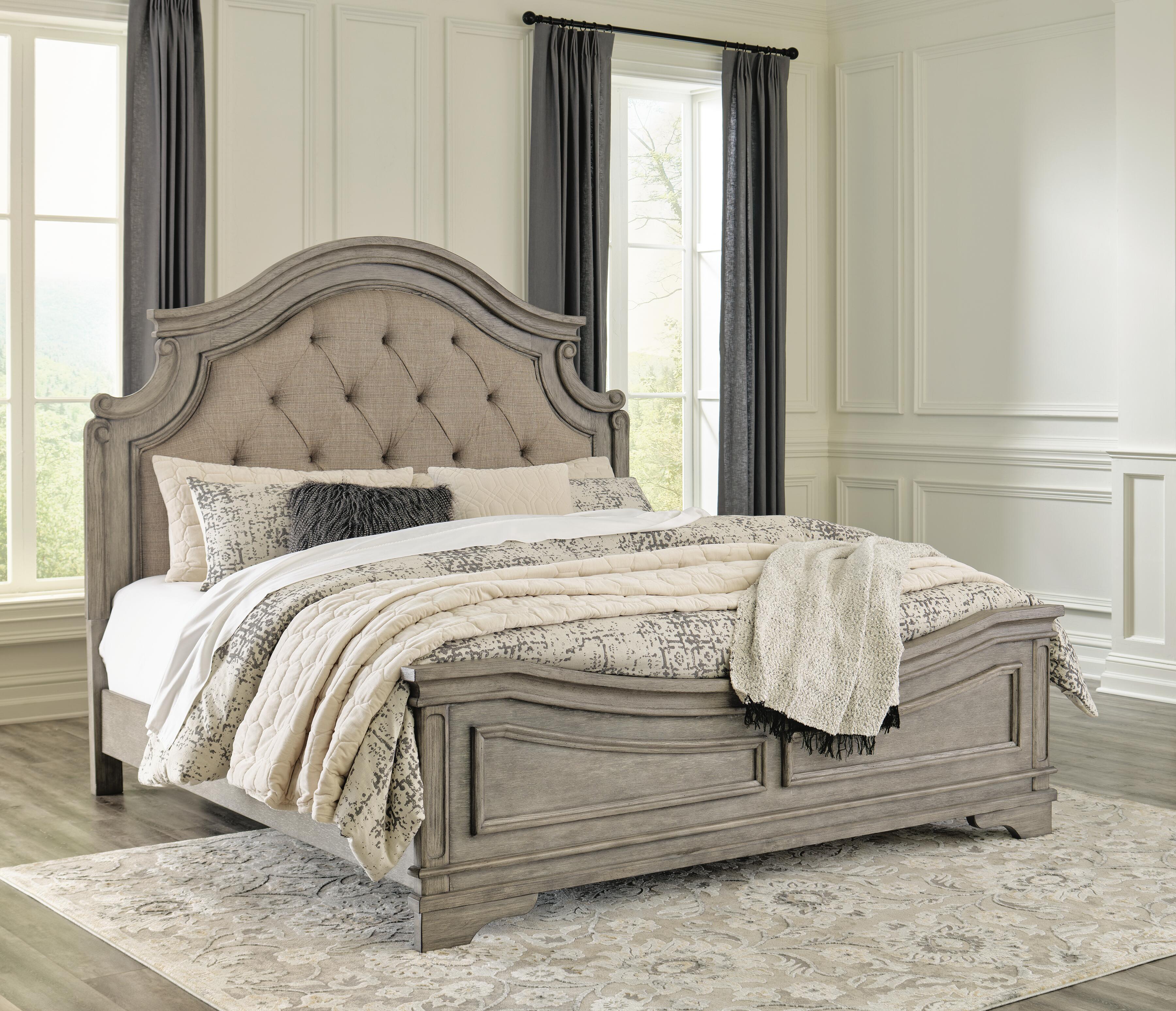 Click here for Lodenbay King Upholstered Panel Bed  Antique Gray prices