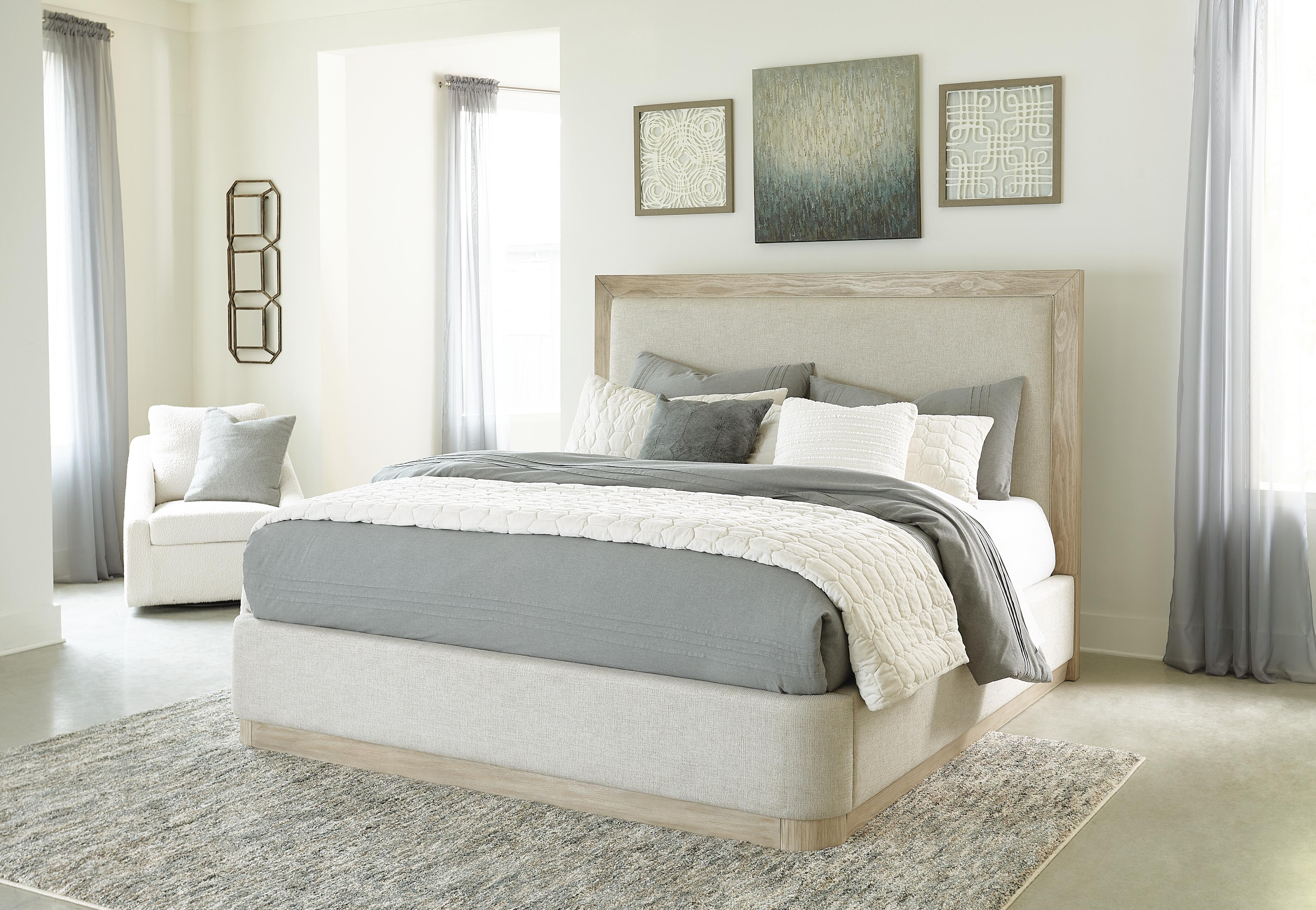 Click here for Hennington Queen Upholstered Bed  Bisque prices