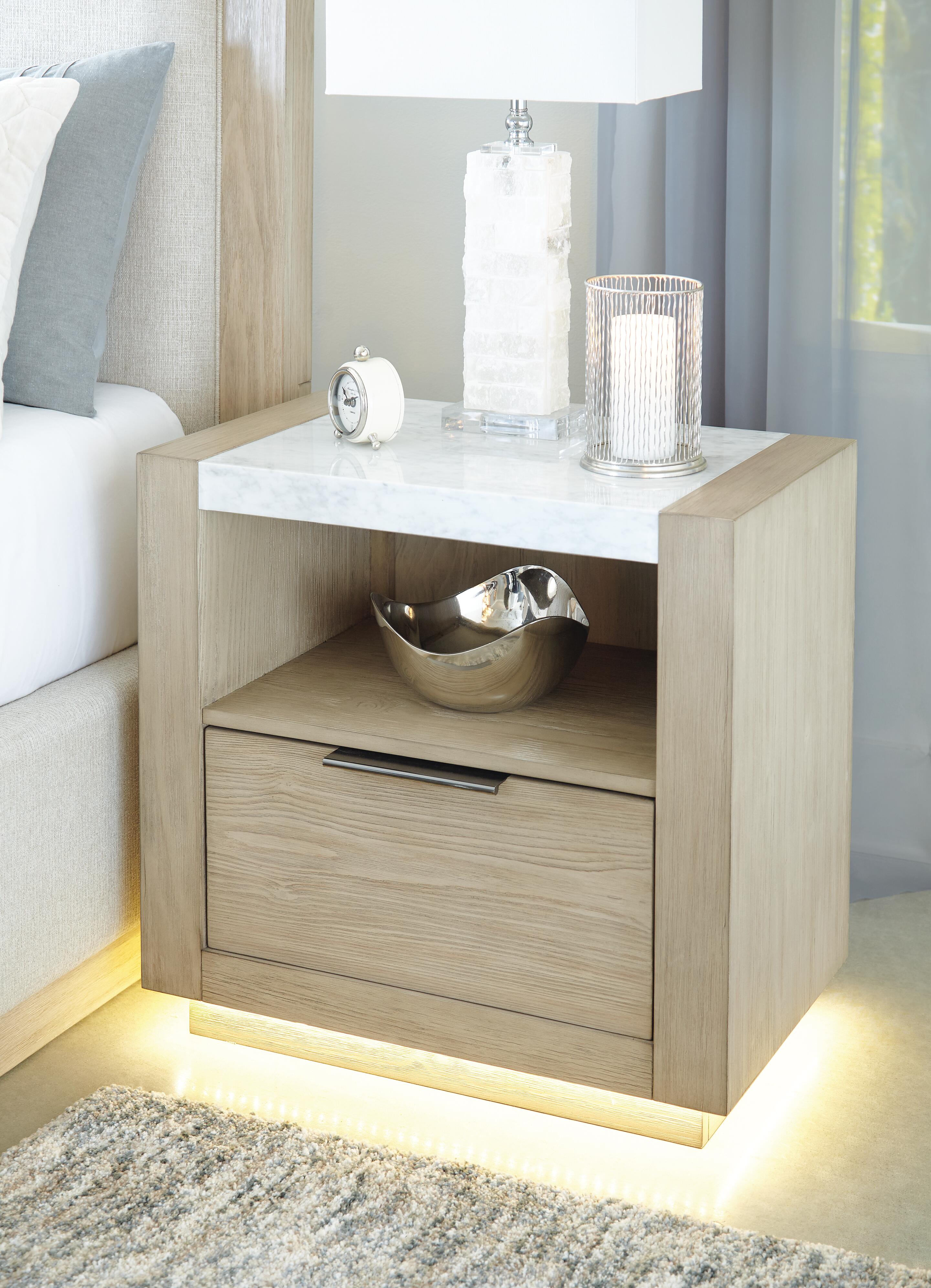 Click here for Hennington 28 1 Drawer Charging Nightstand  Bisque prices
