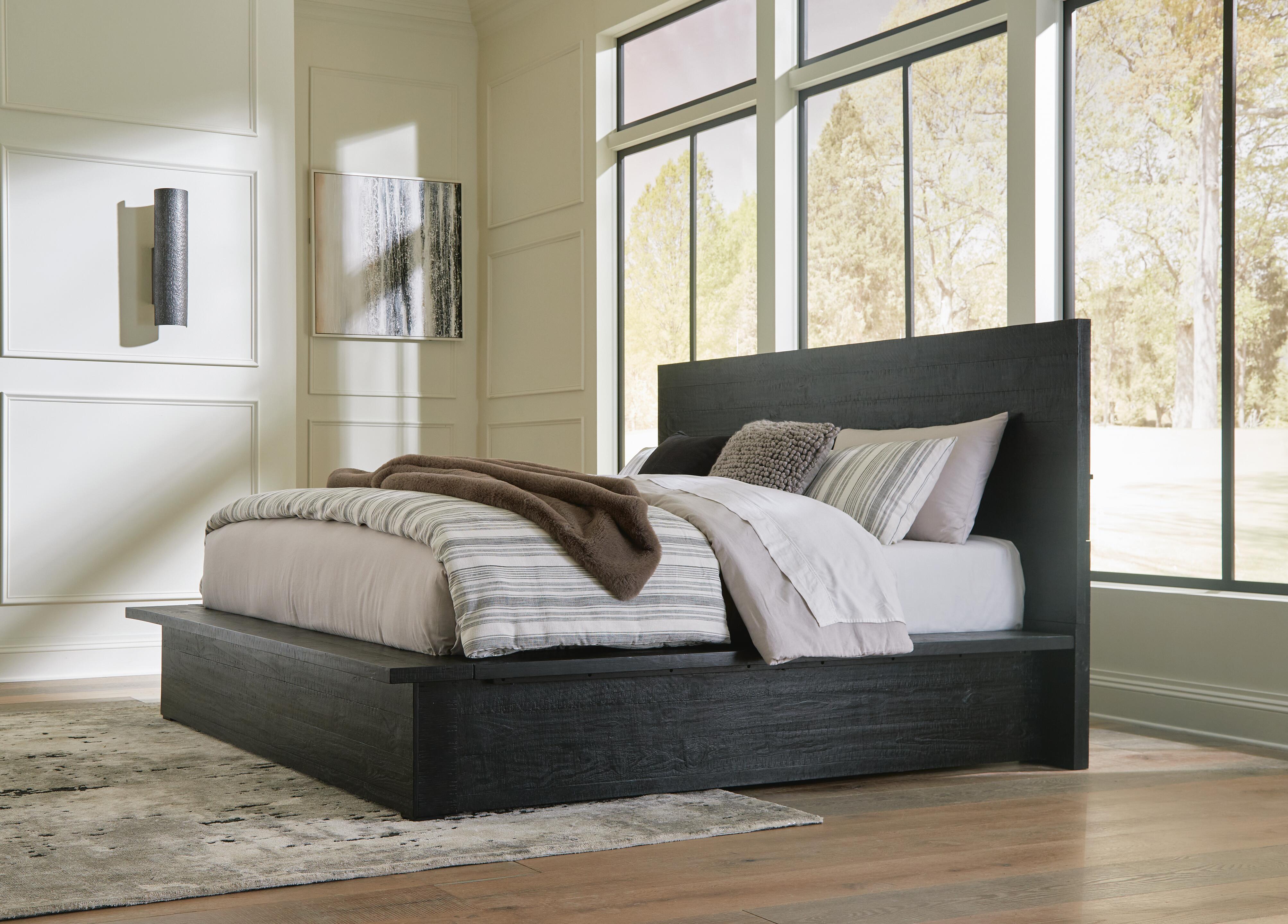 Click here for Londer King Panel Bed  Black prices