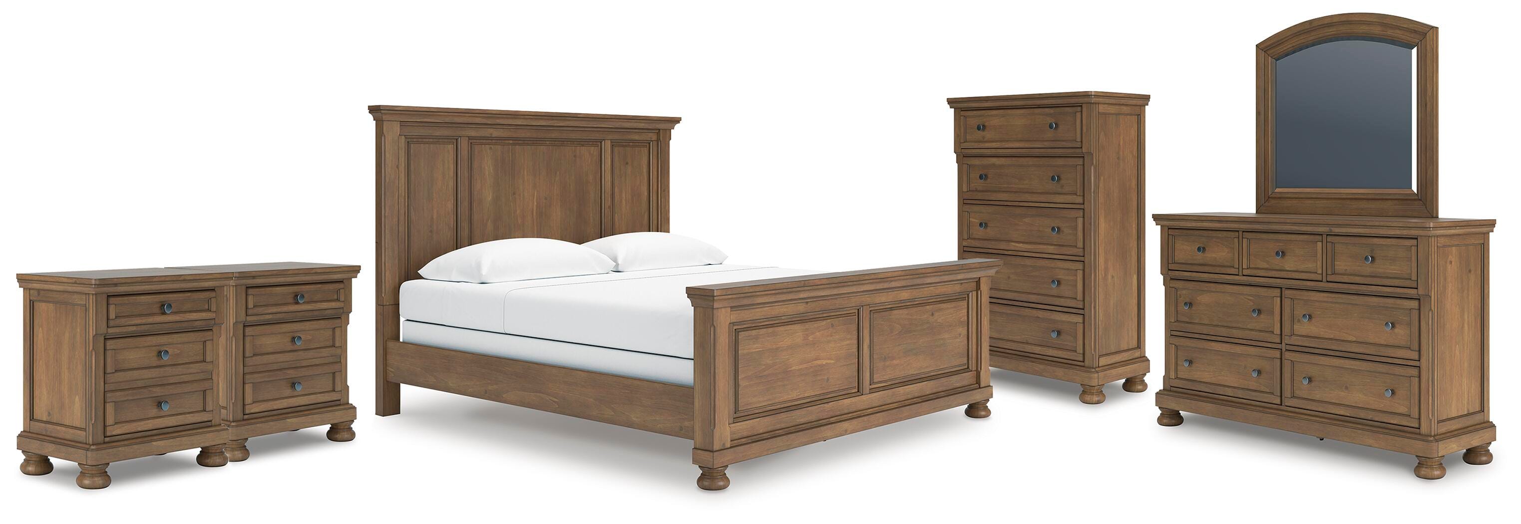 Click here for Vandenmore King Panel Bed with Mirrored Dresser  C... prices