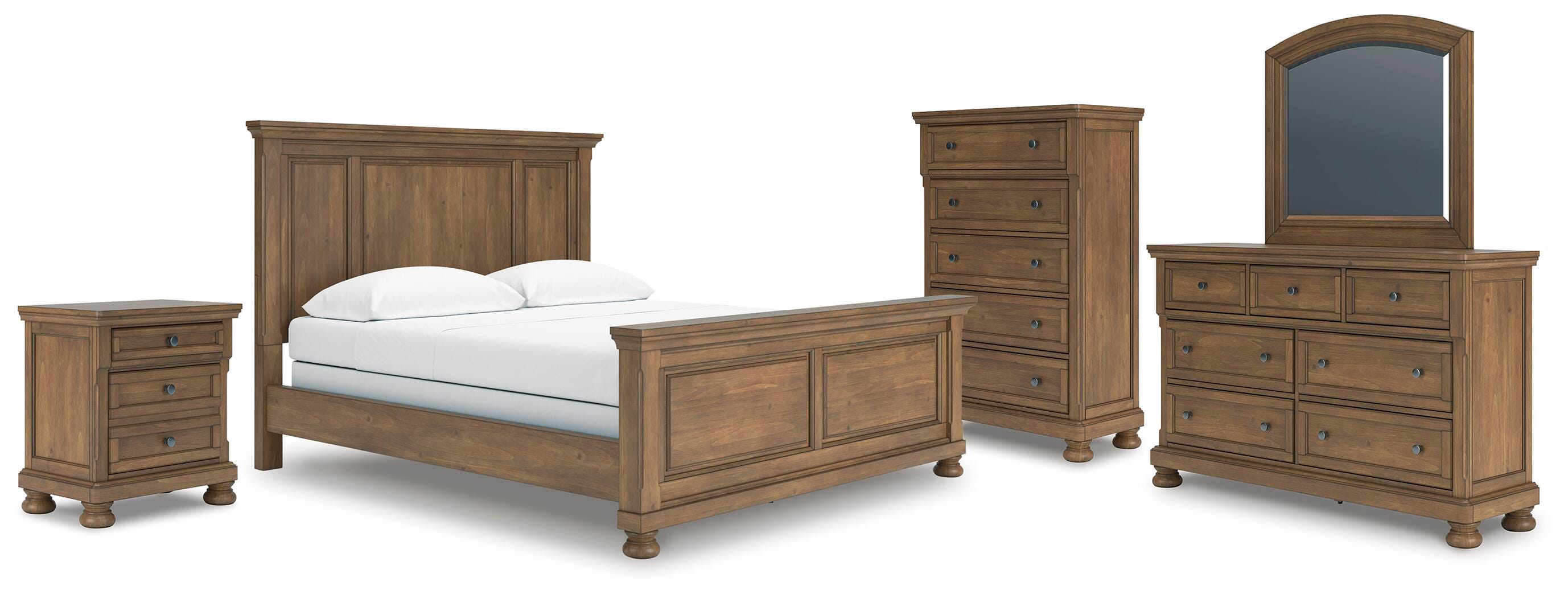 Click here for Vandenmore California King Panel Bed with Mirrored... prices