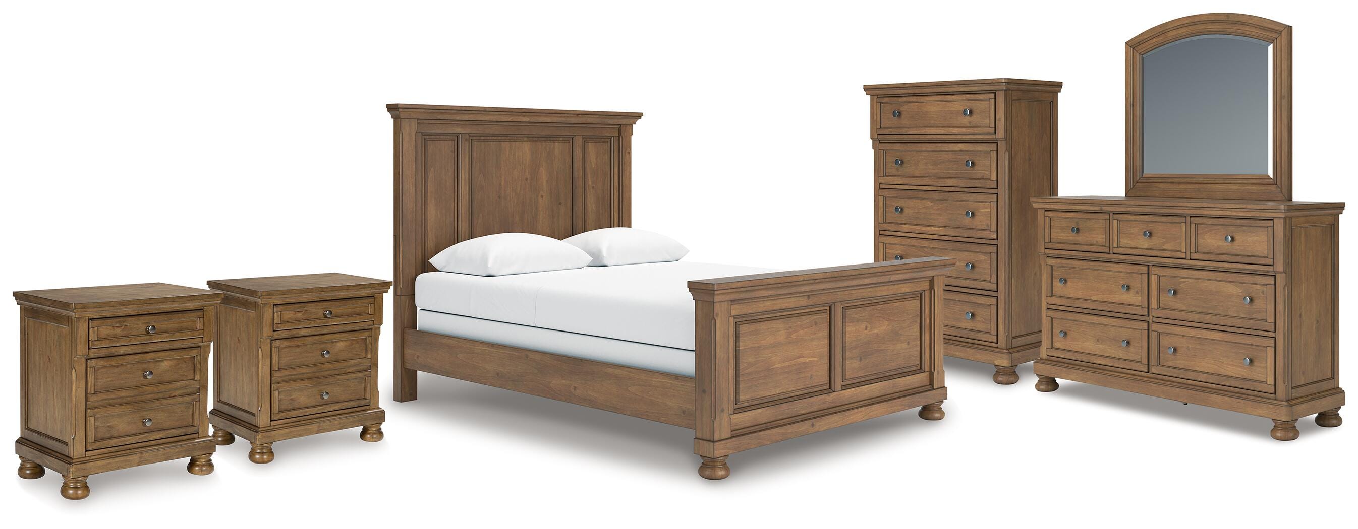 Click here for Vandenmore Queen Panel Bed with Mirrored Dresser... prices