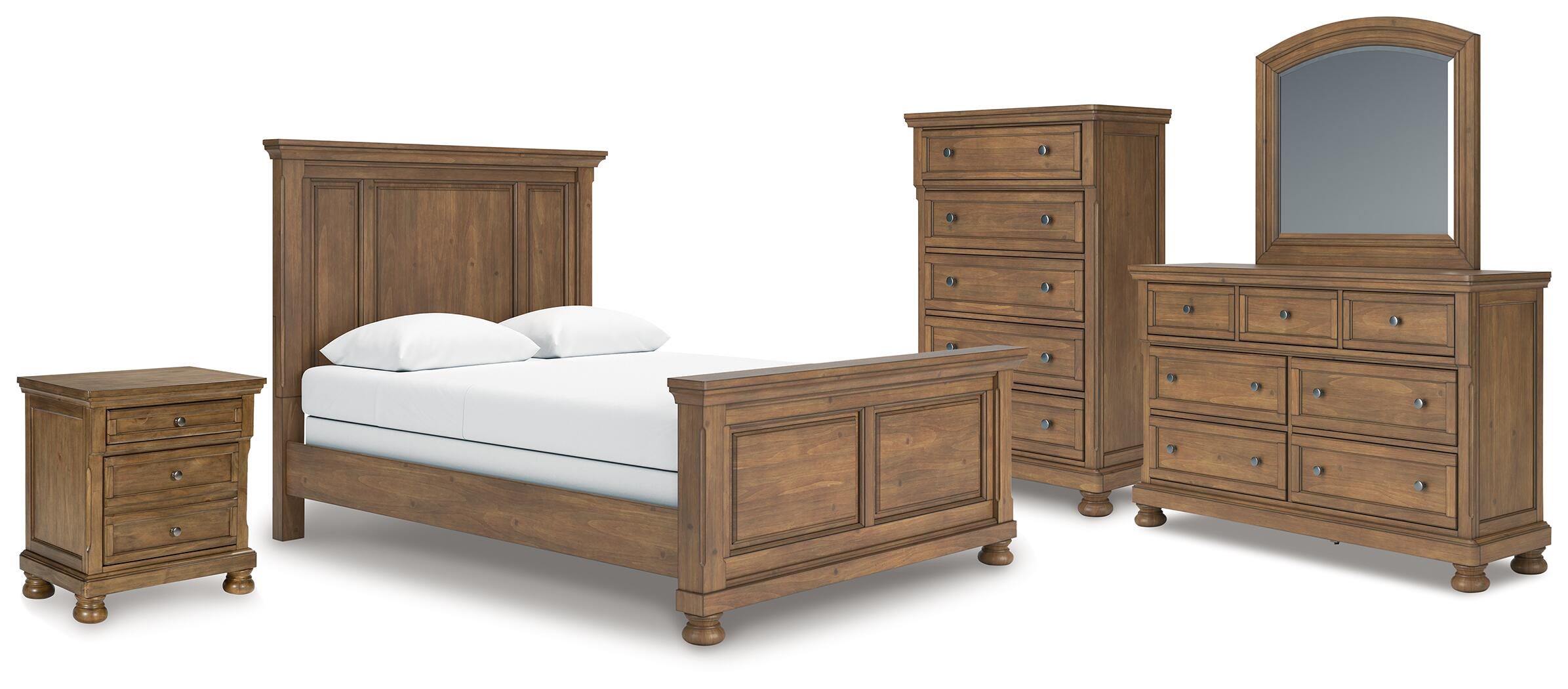 Click here for Vandenmore Queen Panel Bed with Mirrored Dresser... prices