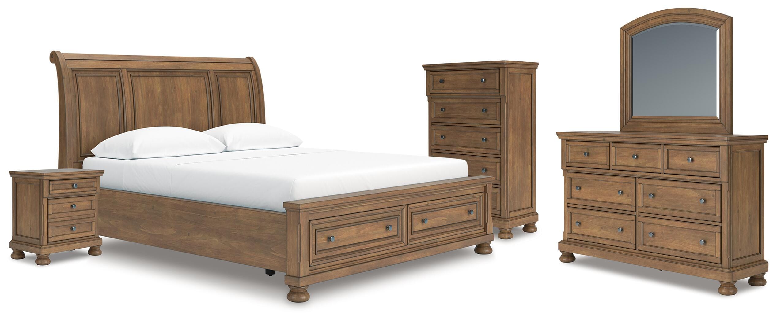 Click here for Vandenmore California King Storage Sleigh Bed with... prices