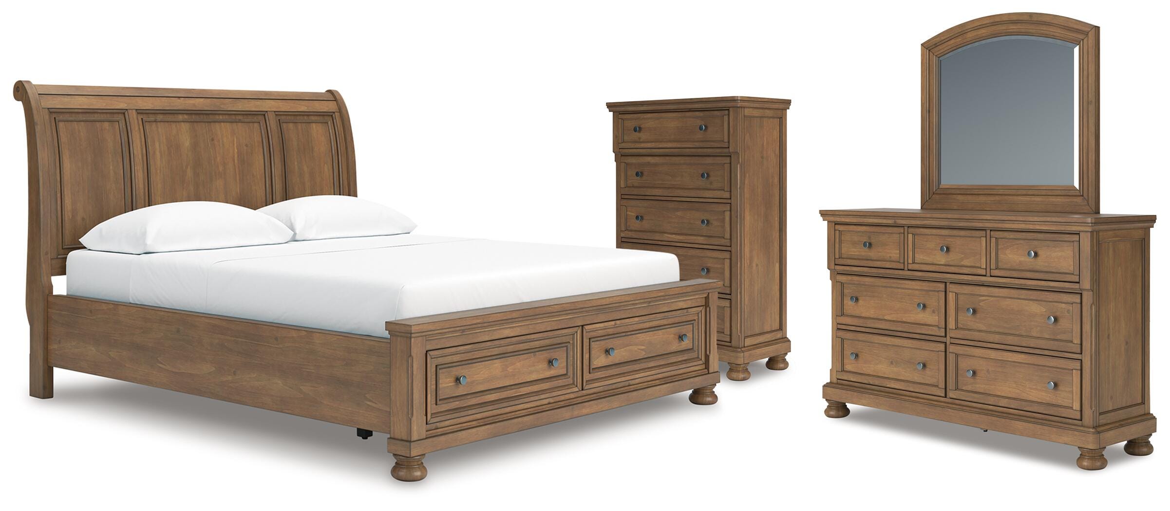 Click here for Vandenmore California King Storage Sleigh Bed with... prices