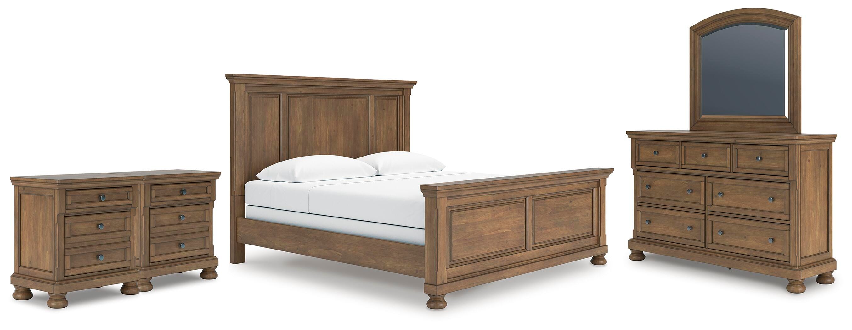 Click here for Vandenmore King Panel Bed with Mirrored Dresser an... prices