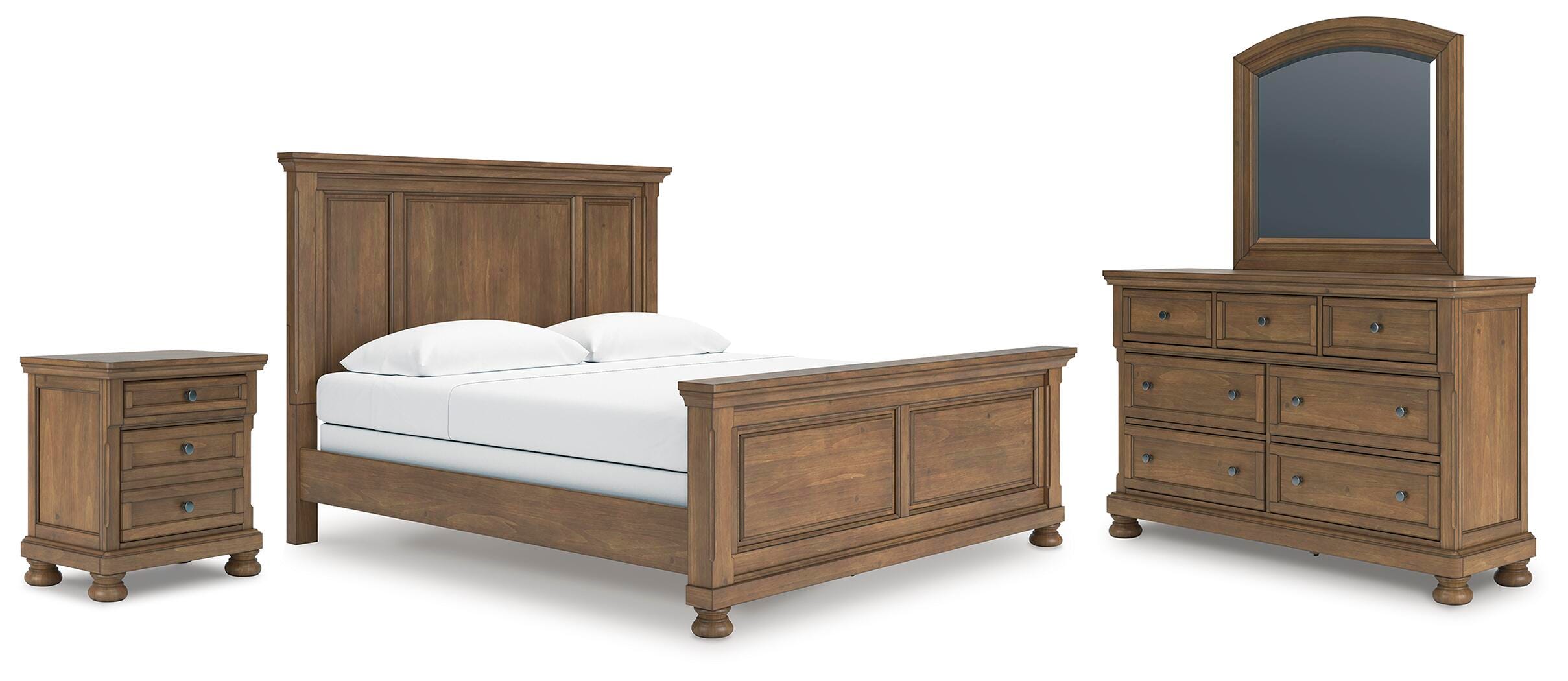 Click here for Vandenmore King Panel Bed with Mirrored Dresser an... prices