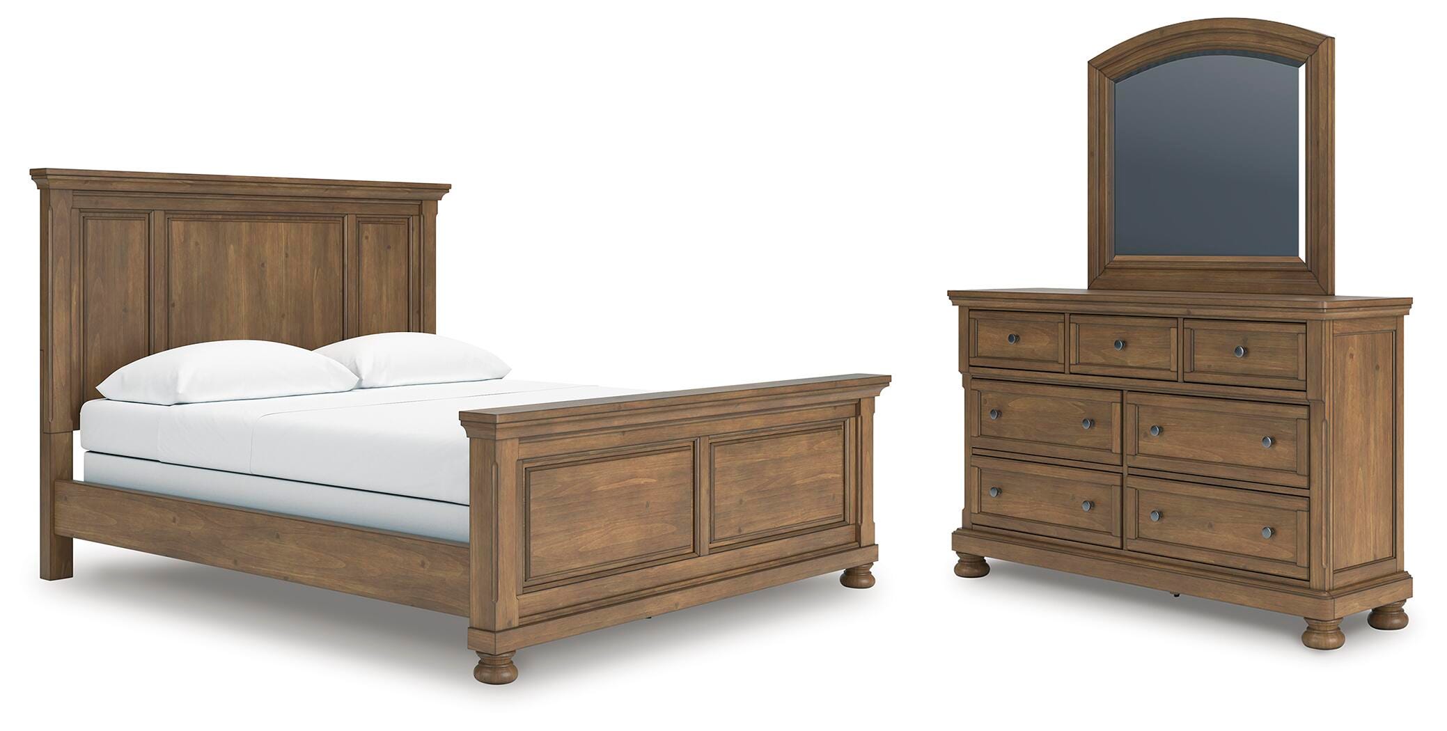 Click here for Vandenmore California King Panel Bed with Mirrored... prices